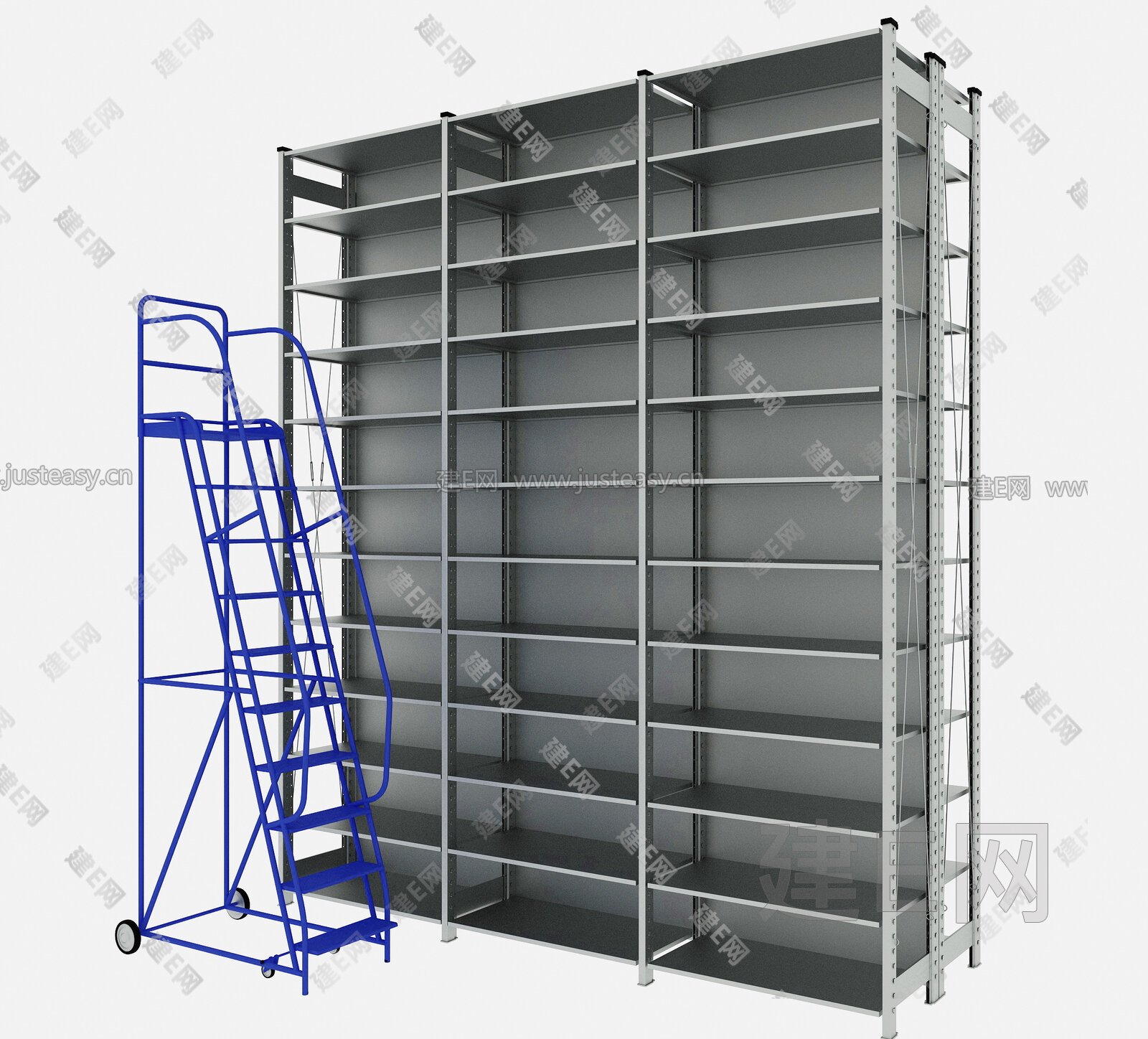 【现代钢制货架3d模型】建e网现代钢制货架3d模型下载 Id106975752 打造3d现代钢制货架模型免费下载平台