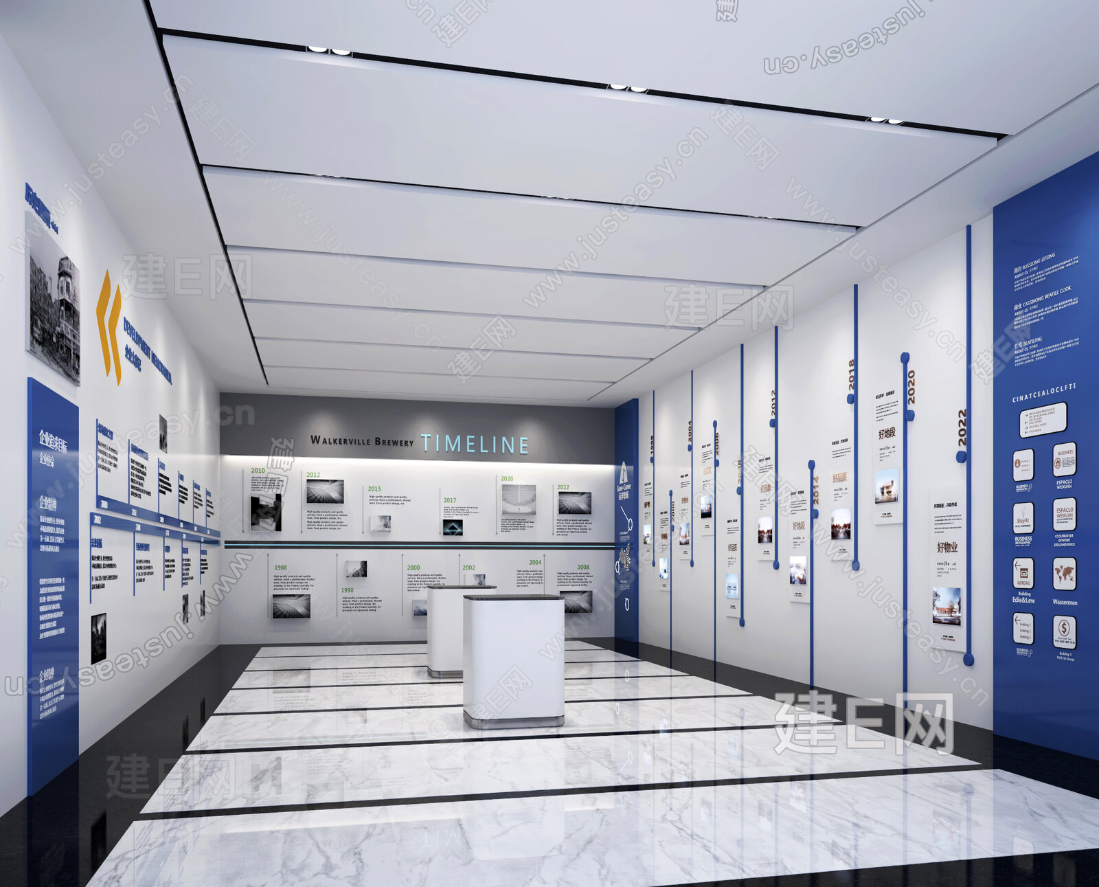 【现代展厅3d模型】建e网现代展厅3d模型下载 Id107827773 打造3d现代展厅模型免费下载平台