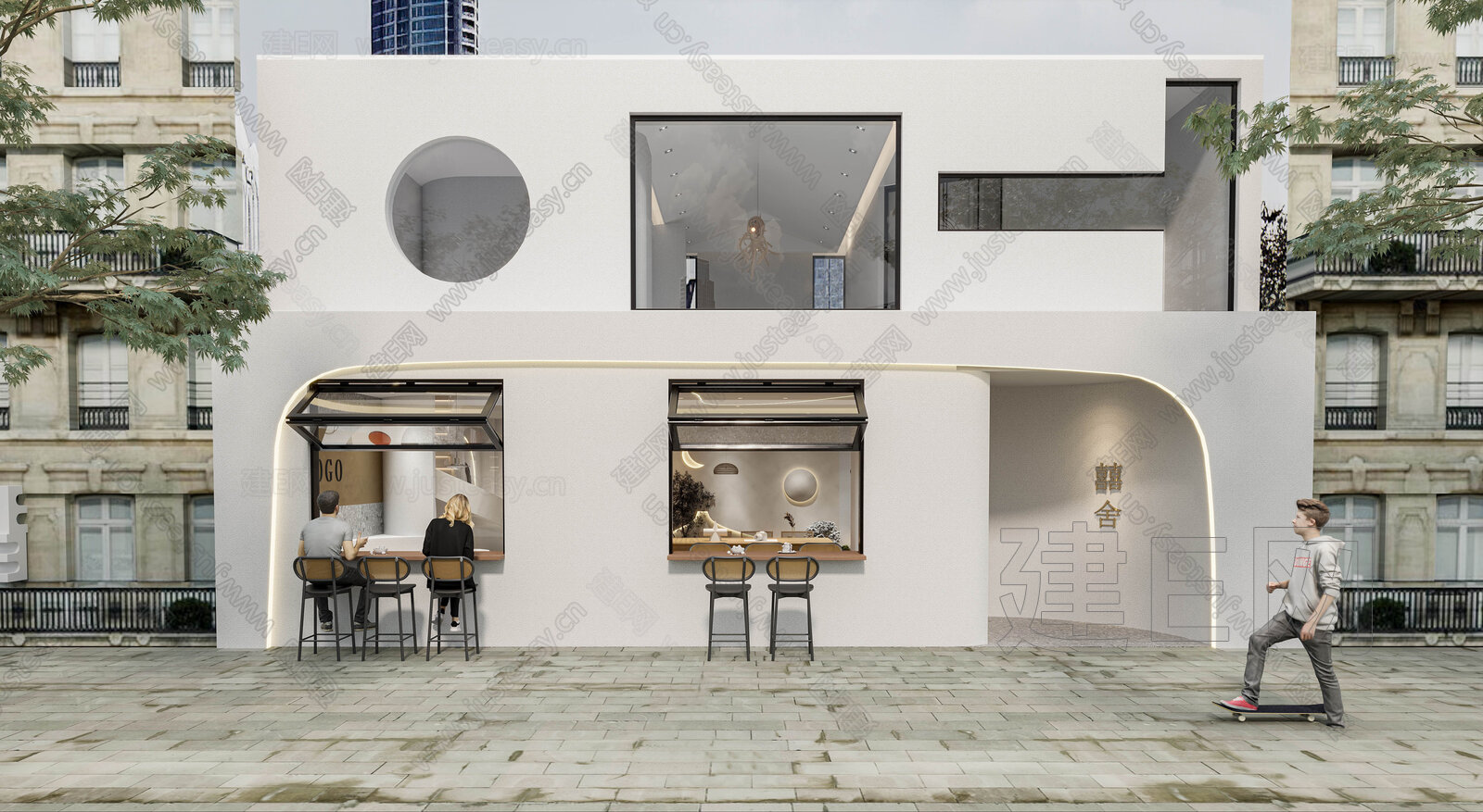 【现代店铺门头3d模型】建e网现代店铺门头3d模型下载 Id108745238 打造3d现代店铺门头模型免费下载平台