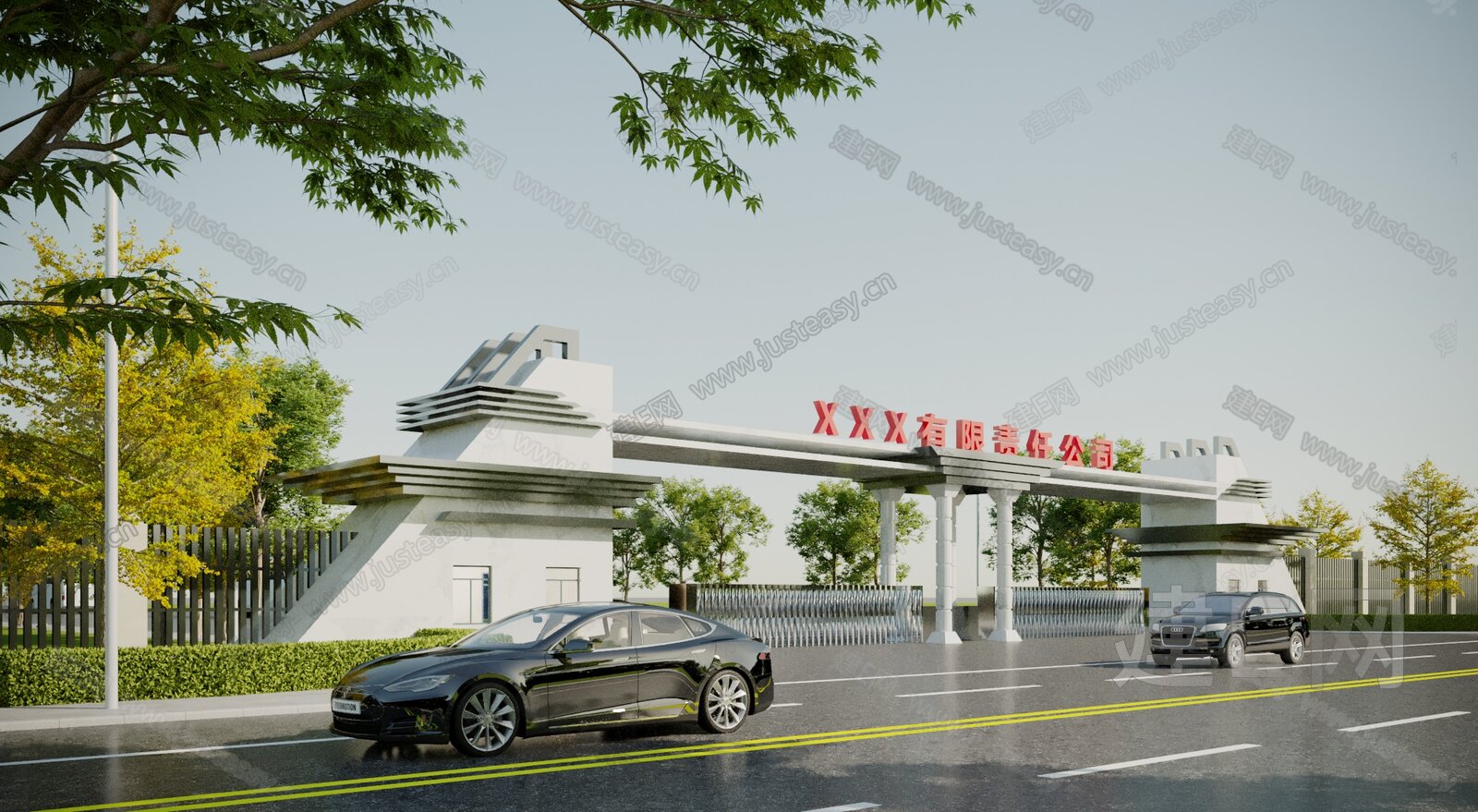 【现代大门入口建筑3d模型】建e网现代大门入口建筑3d模型下载 Id101143061 打造3d现代大门入口建筑模型免费下载平台