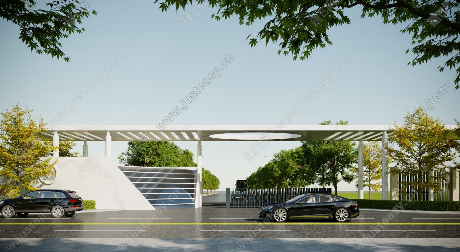 【现代大门入口建筑3d模型】建e网现代大门入口建筑3d模型下载 Id101405202 打造3d现代大门入口建筑模型免费下载平台