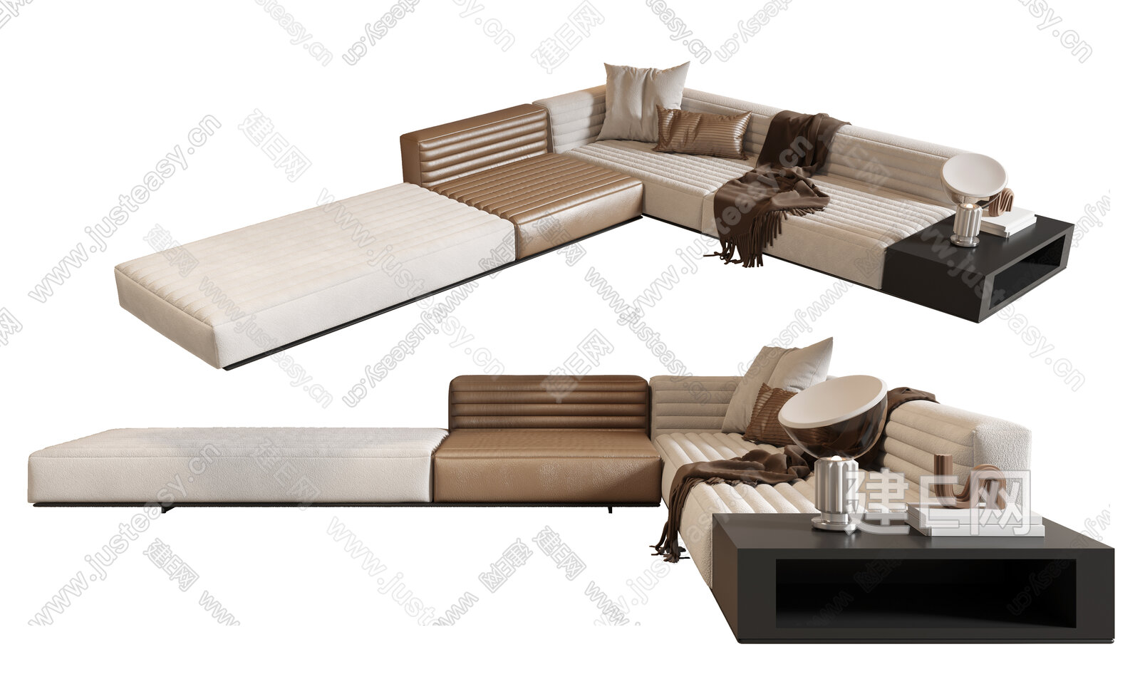 Poliform 现代沙发模型SU模型下载[ID:105466479]_建E室内设计网