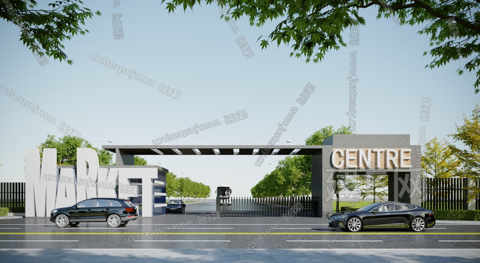【现代大门入口建筑3d模型】建e网现代大门入口建筑3d模型下载 Id103633432 打造3d现代大门入口建筑模型免费下载平台