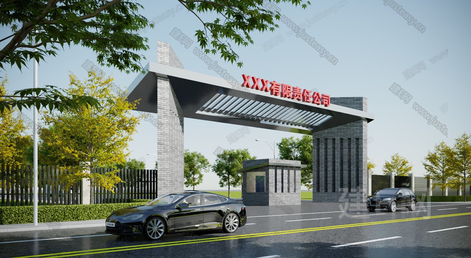 【现代大门入口建筑3d模型】建e网现代大门入口建筑3d模型下载 Id103633596 打造3d现代大门入口建筑模型免费下载平台