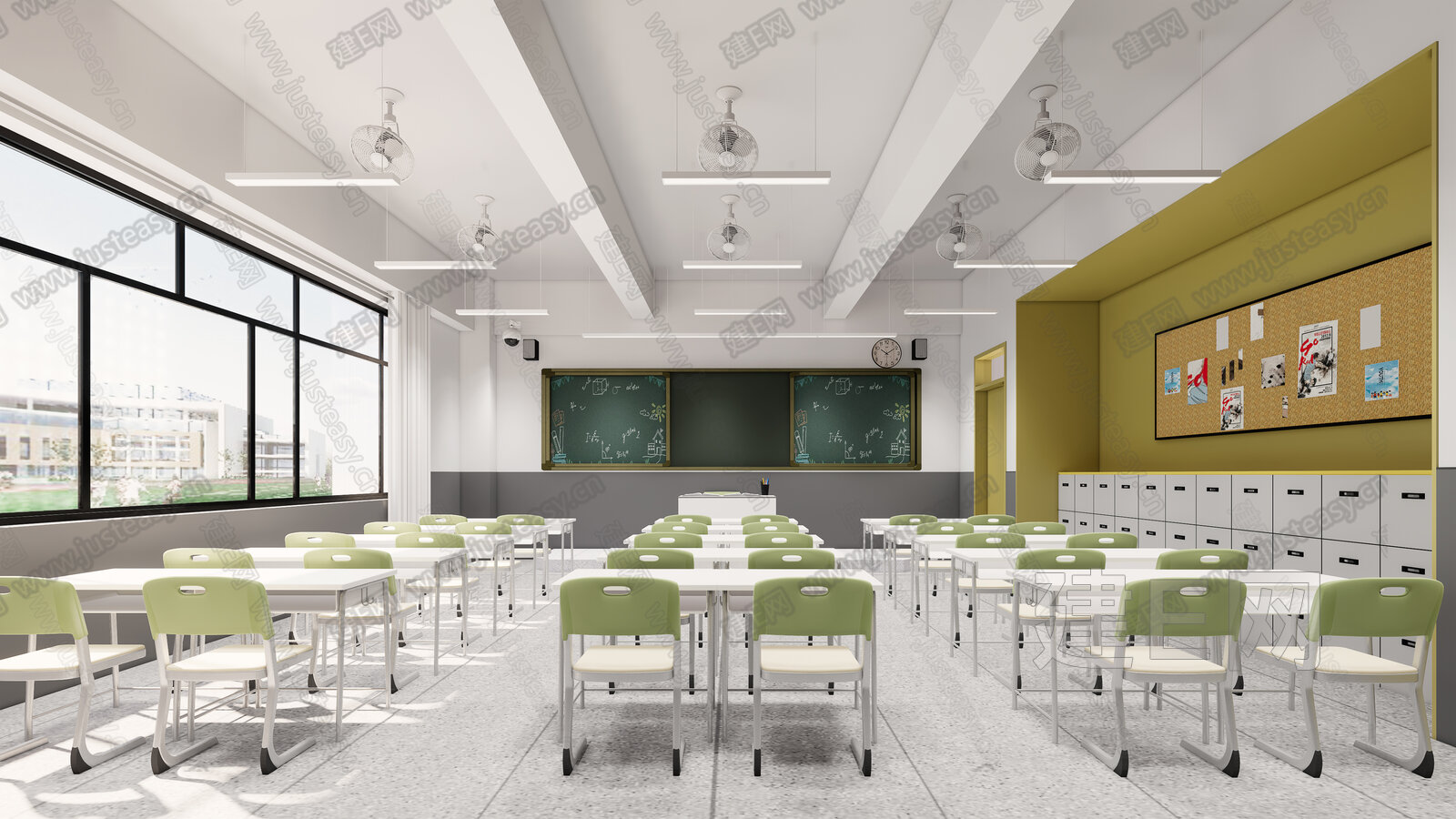 【现代学校教室3d模型】建e网现代学校教室3d模型下载 Id103633488 打造3d现代学校教室模型免费下载平台
