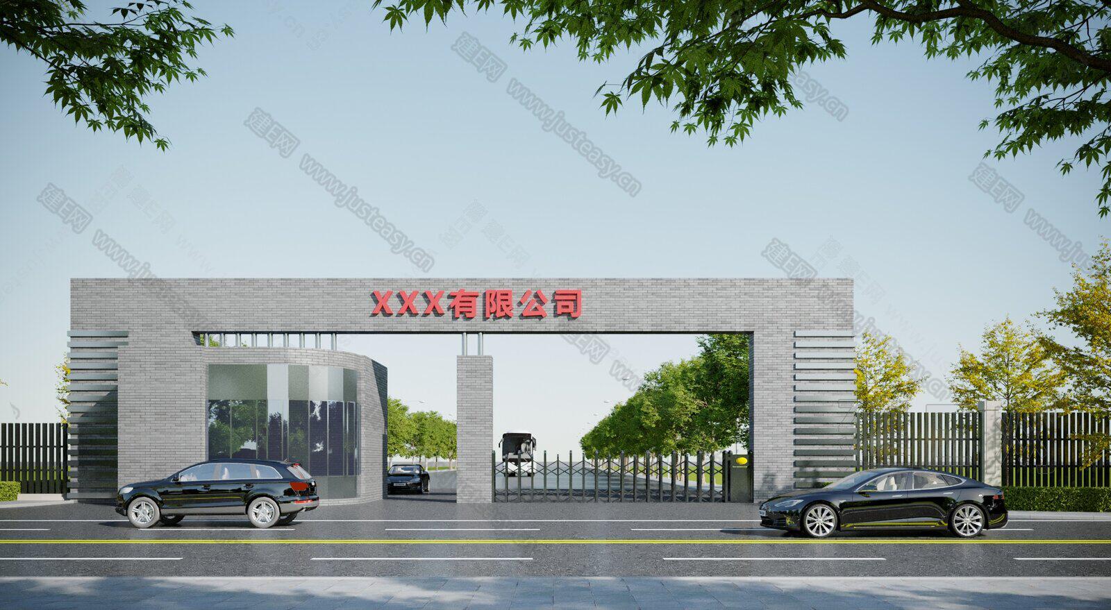 【现代大门入口建筑3d模型】建e网现代大门入口建筑3d模型下载 Id113267411 打造3d现代大门入口建筑模型免费下载平台