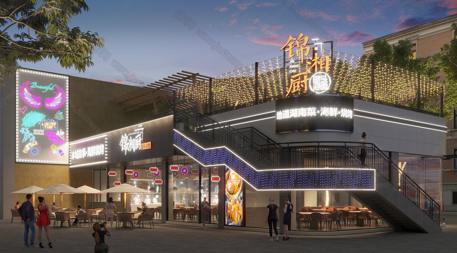 【现代餐馆门头3d模型】建e网现代餐馆门头3d模型下载 Id114643527 打造3d现代餐馆门头模型免费下载平台