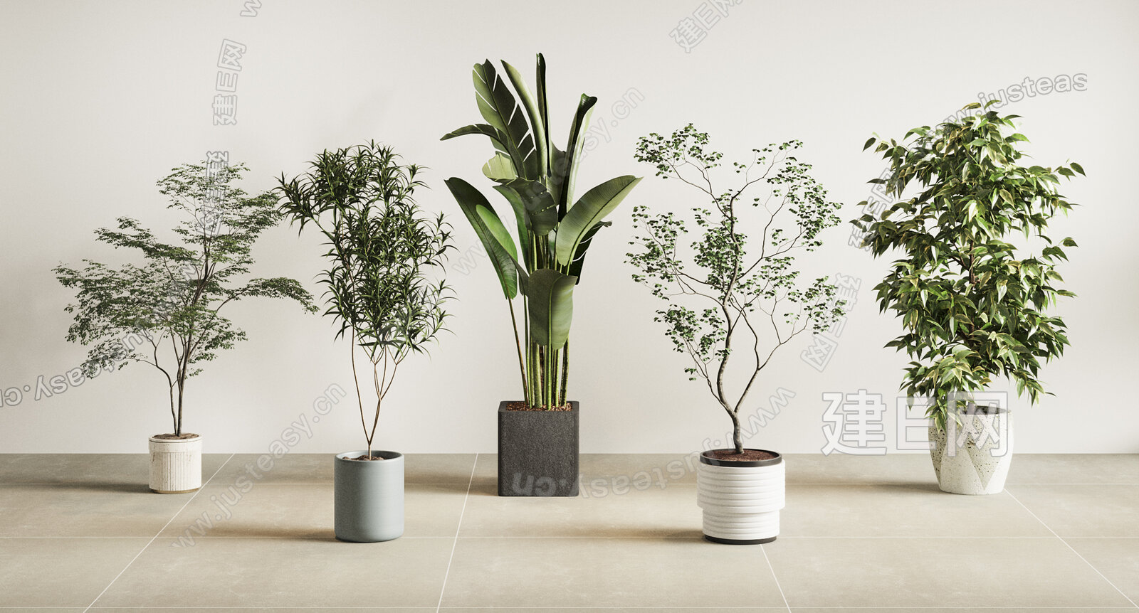【现代绿植盆栽组合3d模型】建e网现代绿植盆栽组合3d模型下载 Id115429961 打造3d现代绿植盆栽组合模型免费下载平台