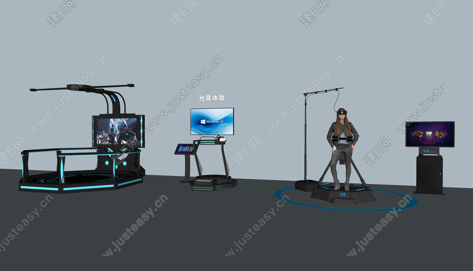 现代vr设备模型SU模型下载[ID:102845172]_建E室内设计网