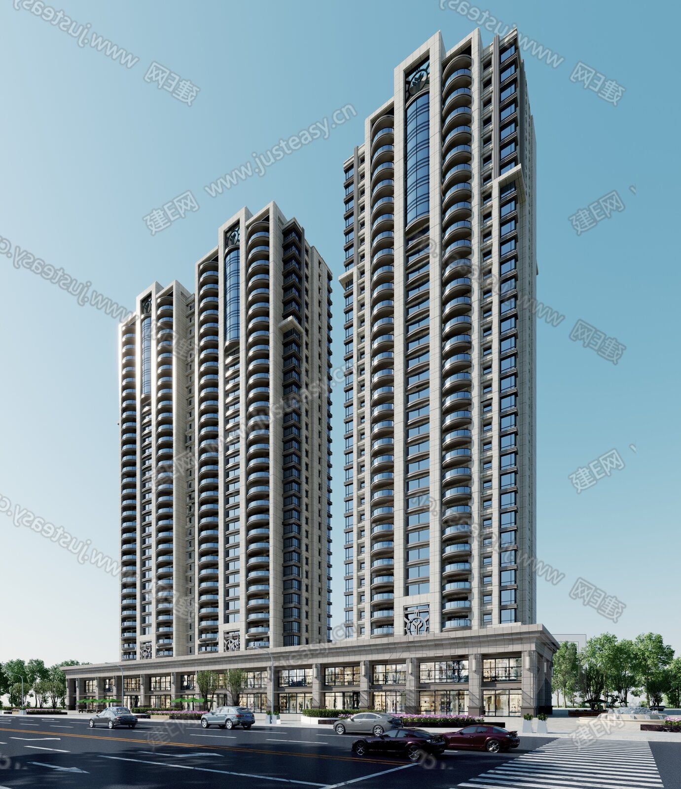 【现代高层住宅3d模型】建e网现代高层住宅3d模型下载 Id116609555 打造3d现代高层住宅模型免费下载平台