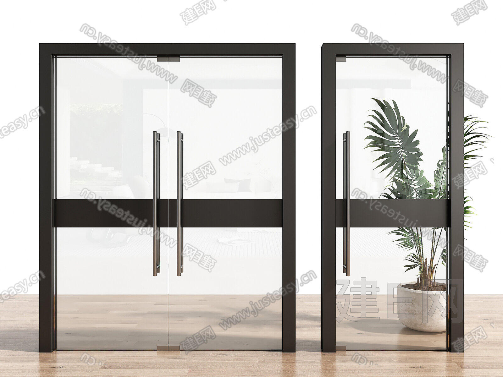 【现代玻璃双开门3d模型】建e网现代玻璃双开门3d模型下载 Id110711454 打造3d现代玻璃双开门模型免费下载平台