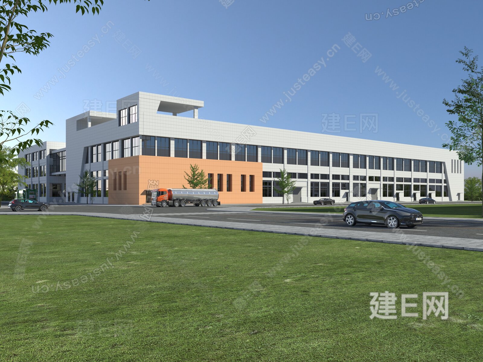 【现代厂房3d模型】建e网现代厂房3d模型下载 Id111497804 打造3d现代厂房模型免费下载平台