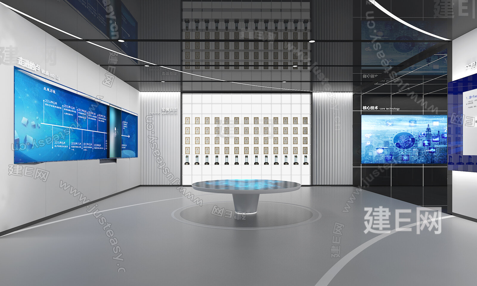 【现代科技企业展厅3d模型】建e网现代科技企业展厅3d模型下载 Id112022204 打造3d现代科技企业展厅模型免费下载平台
