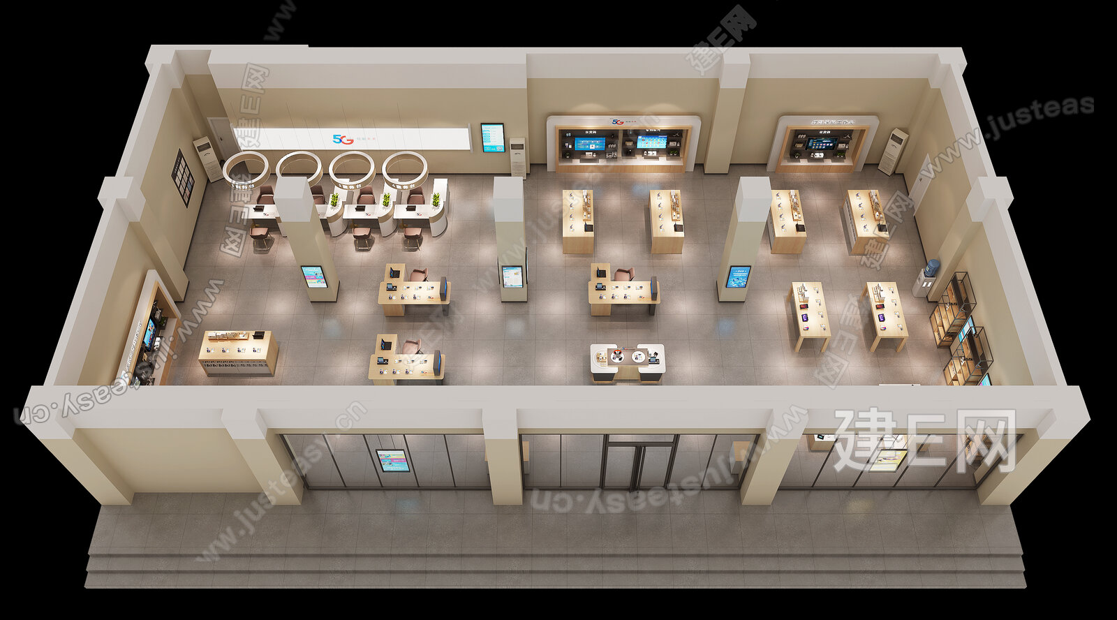 【现代电信营业厅3d模型】建e网现代电信营业厅3d模型下载 Id111694562 打造3d现代电信营业厅模型免费下载平台