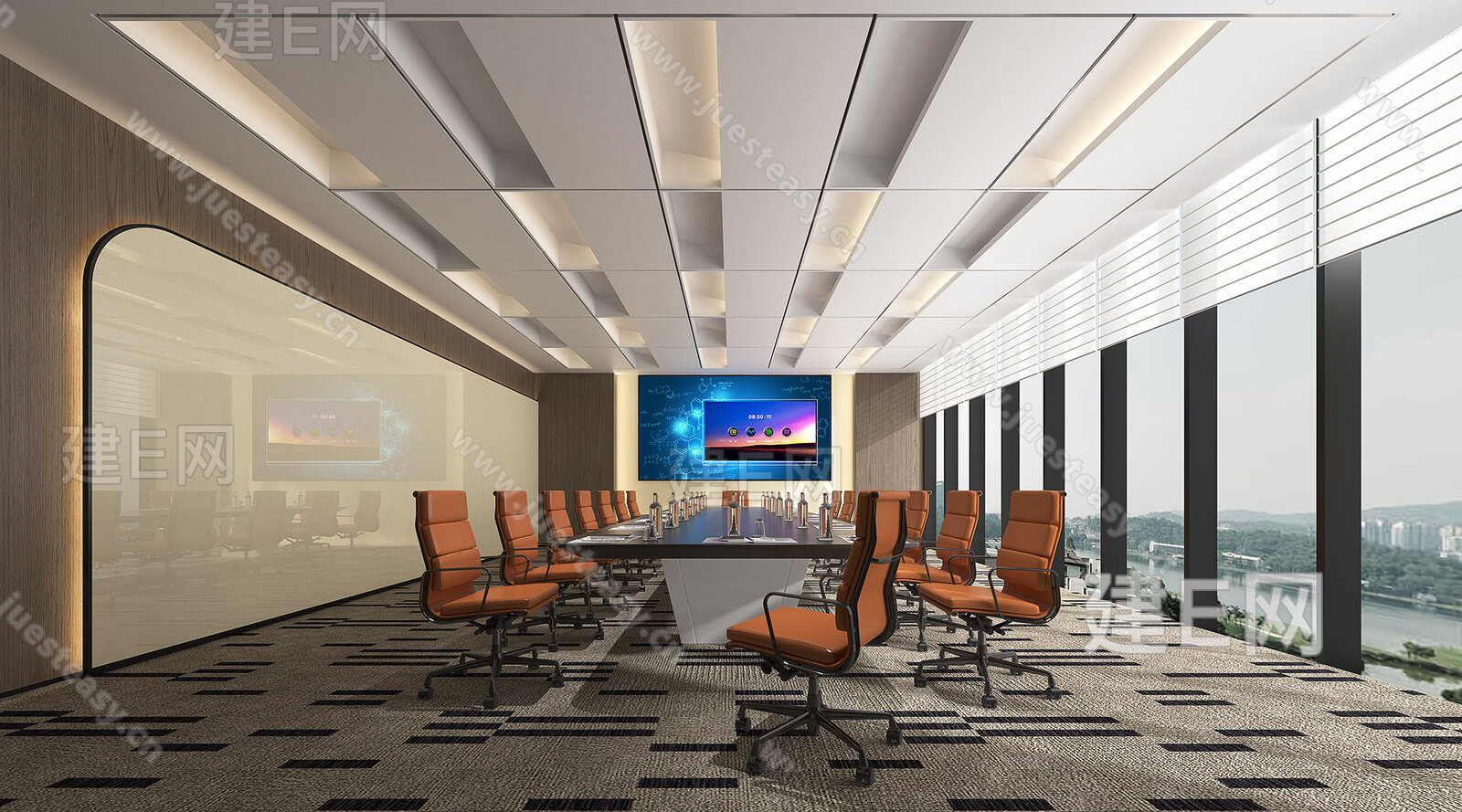 【现代会议室3d模型】建e网现代会议室3d模型下载 Id111825612 打造3d现代会议室模型免费下载平台