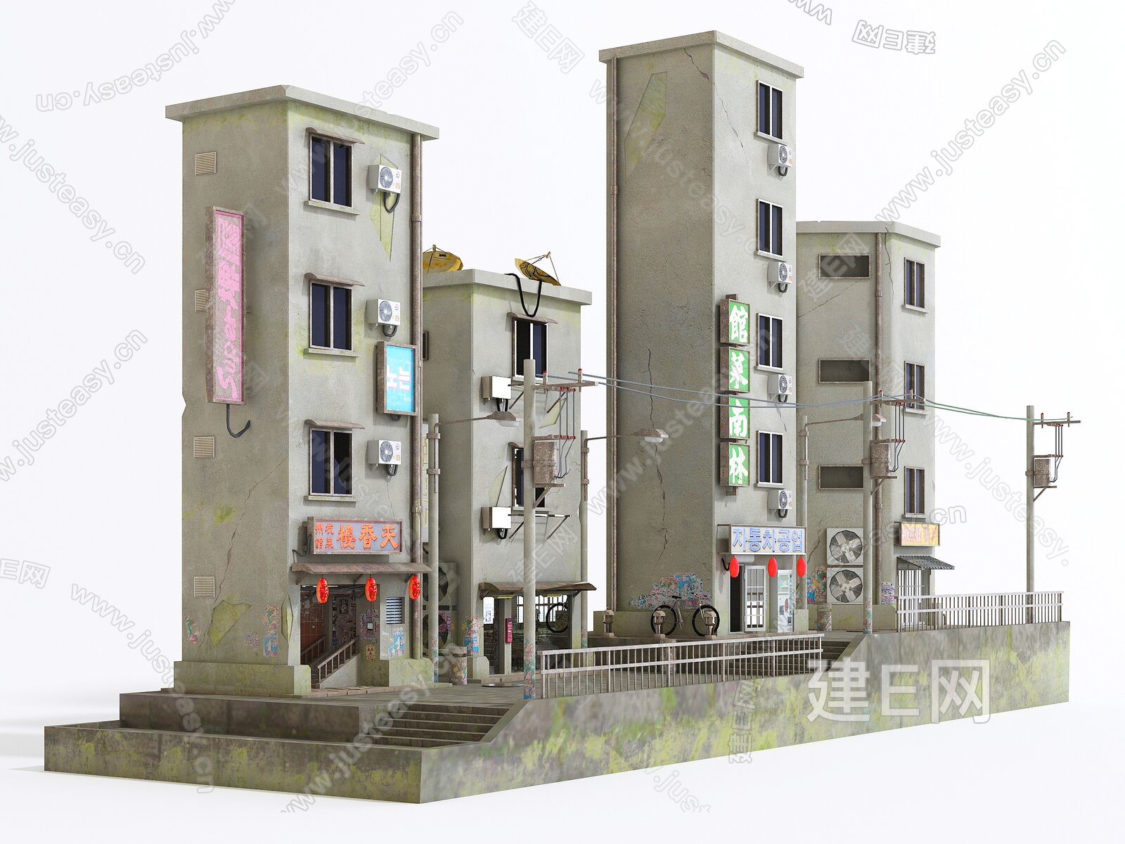 【现代风格居民楼3d模型】建e网现代风格居民楼3d模型下载 Id105010663 打造3d现代风格居民楼模型免费下载平台