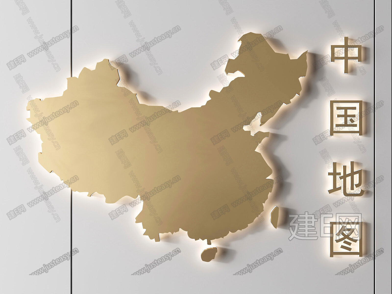 中国地图3d模型下载[ID:105469425]_建e网3d模型
