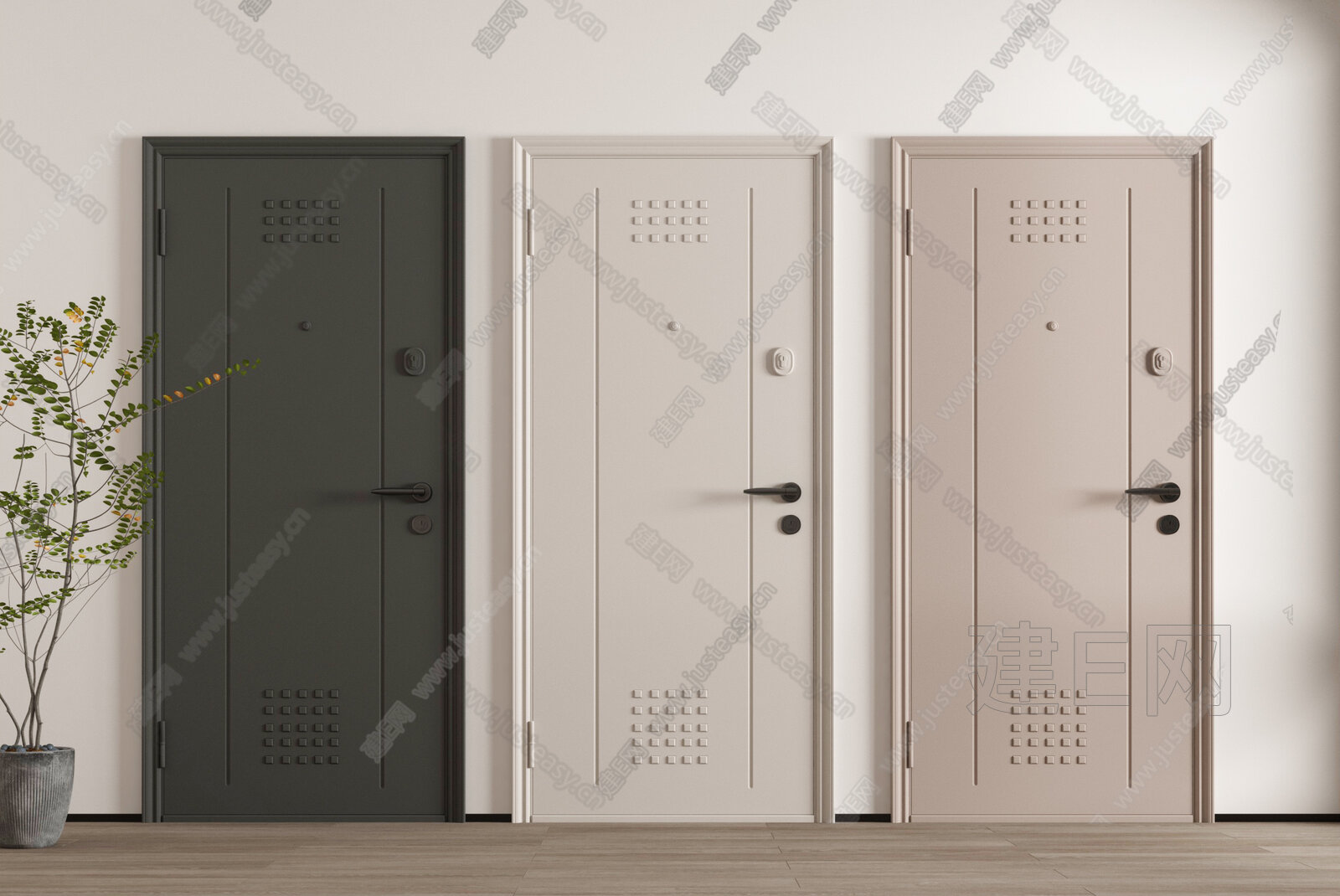 【现代单开门3d模型】建e网现代单开门3d模型下载 Id106124577 打造3d现代单开门模型免费下载平台