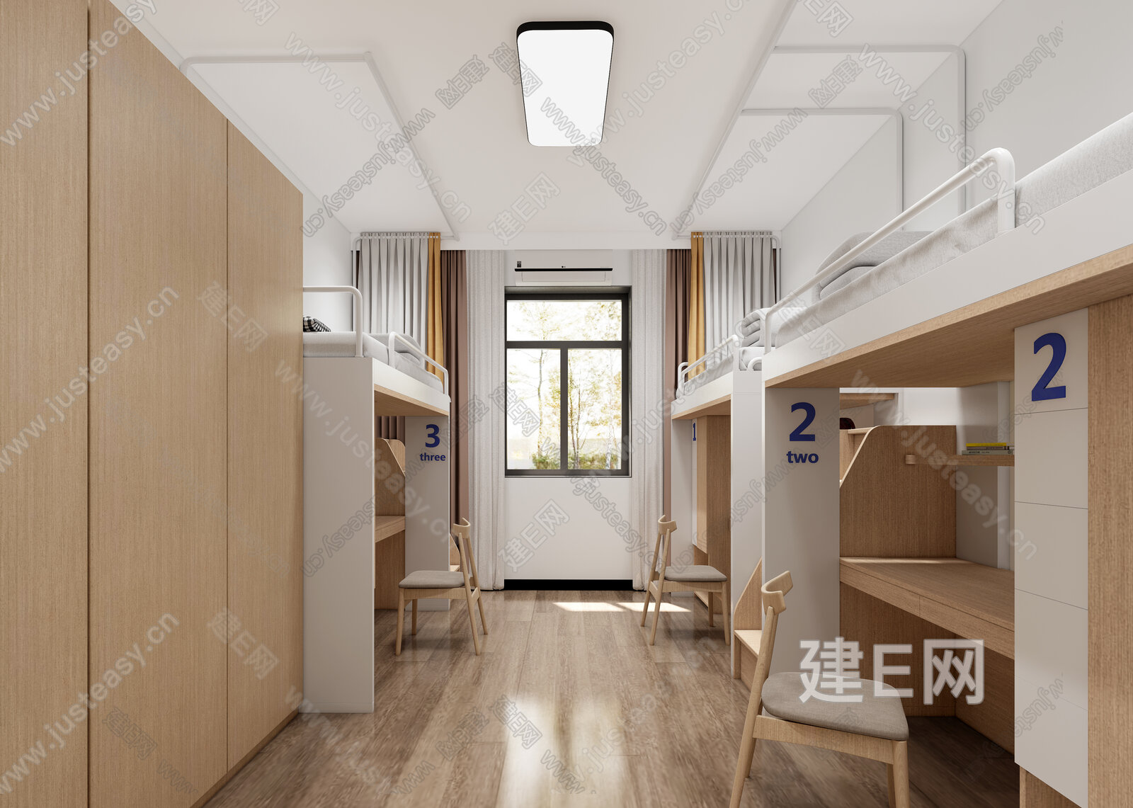 【现代学校宿舍3d模型】建e网现代学校宿舍3d模型下载 Id106780119 打造3d现代学校宿舍模型免费下载平台
