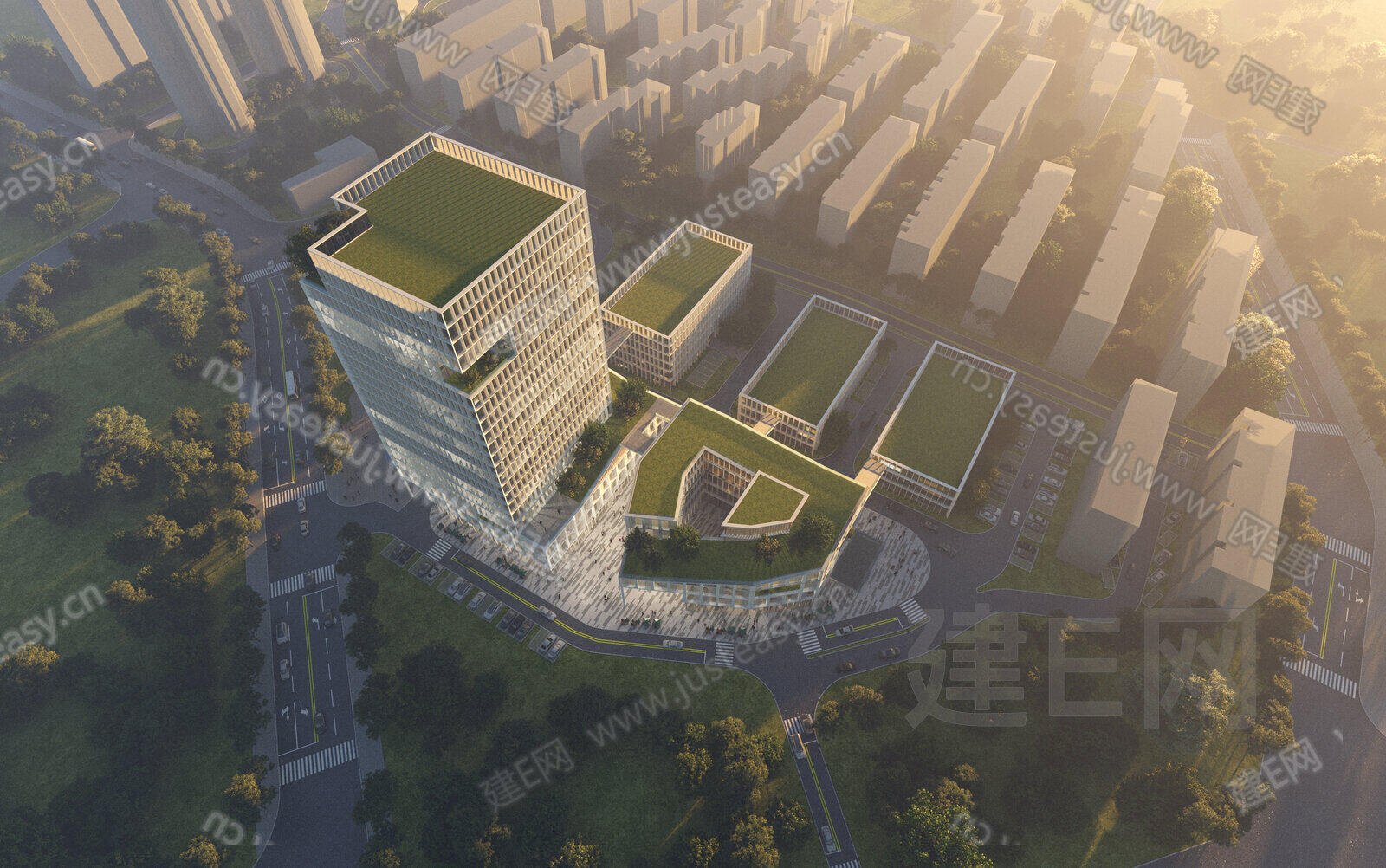 【现代办公楼鸟瞰3d模型】建e网现代办公楼鸟瞰3d模型下载 Id106714395 打造3d现代办公楼鸟瞰模型免费下载平台