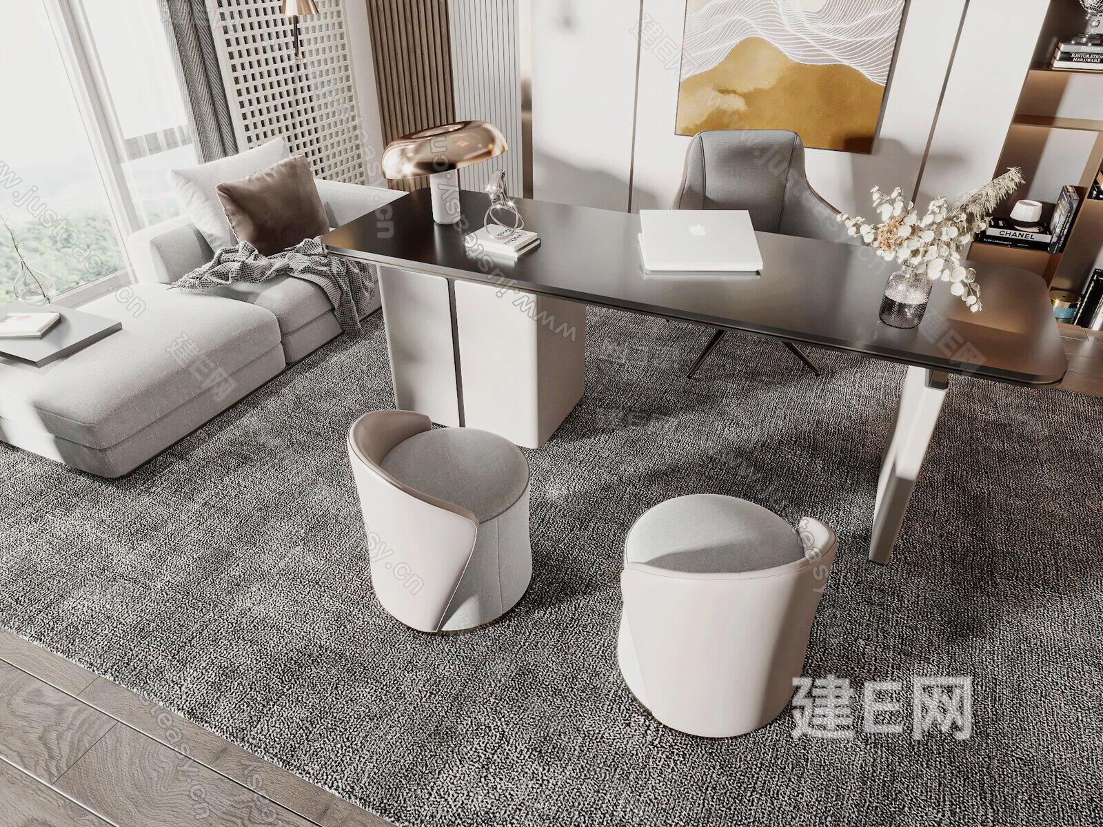 【现代办公桌椅3d模型】建e网现代办公桌椅3d模型下载 Id106714546 打造3d现代办公桌椅模型免费下载平台