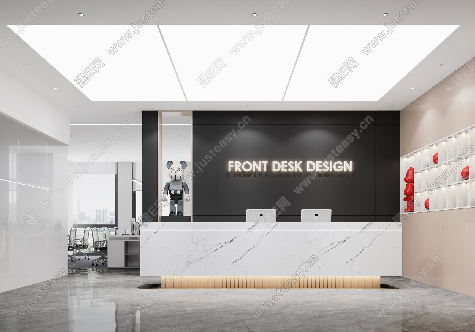 【现代公司前台3d模型】建e网现代公司前台3d模型下载 Id106518008 打造3d现代公司前台模型免费下载平台