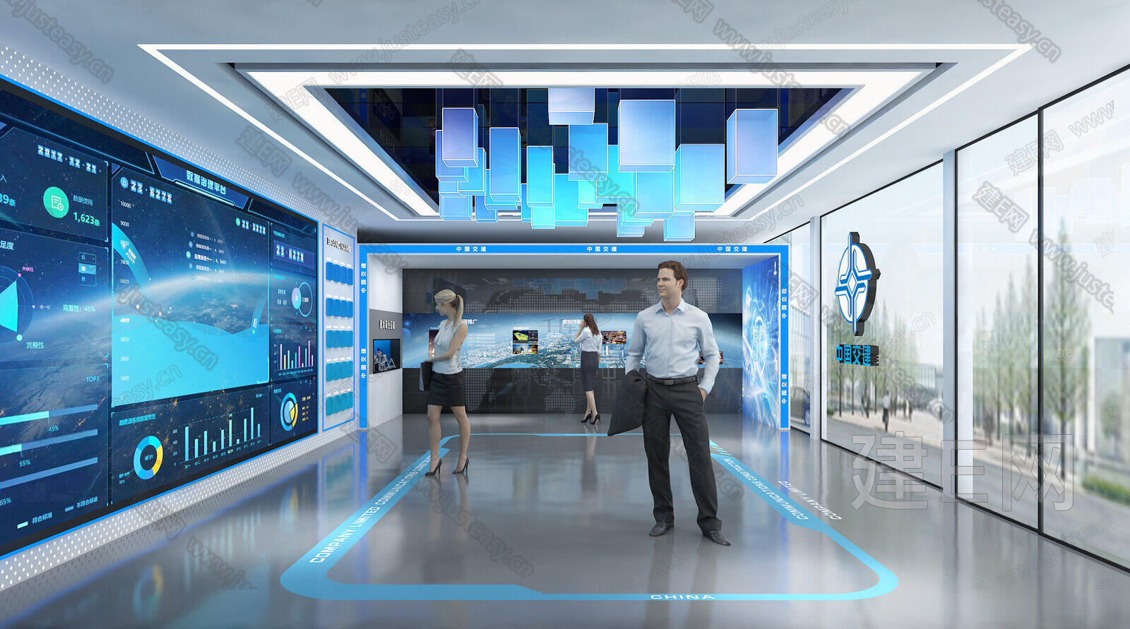 【现代科技展厅3d模型】建e网现代科技展厅3d模型下载 Id108614924 打造3d现代科技展厅模型免费下载平台