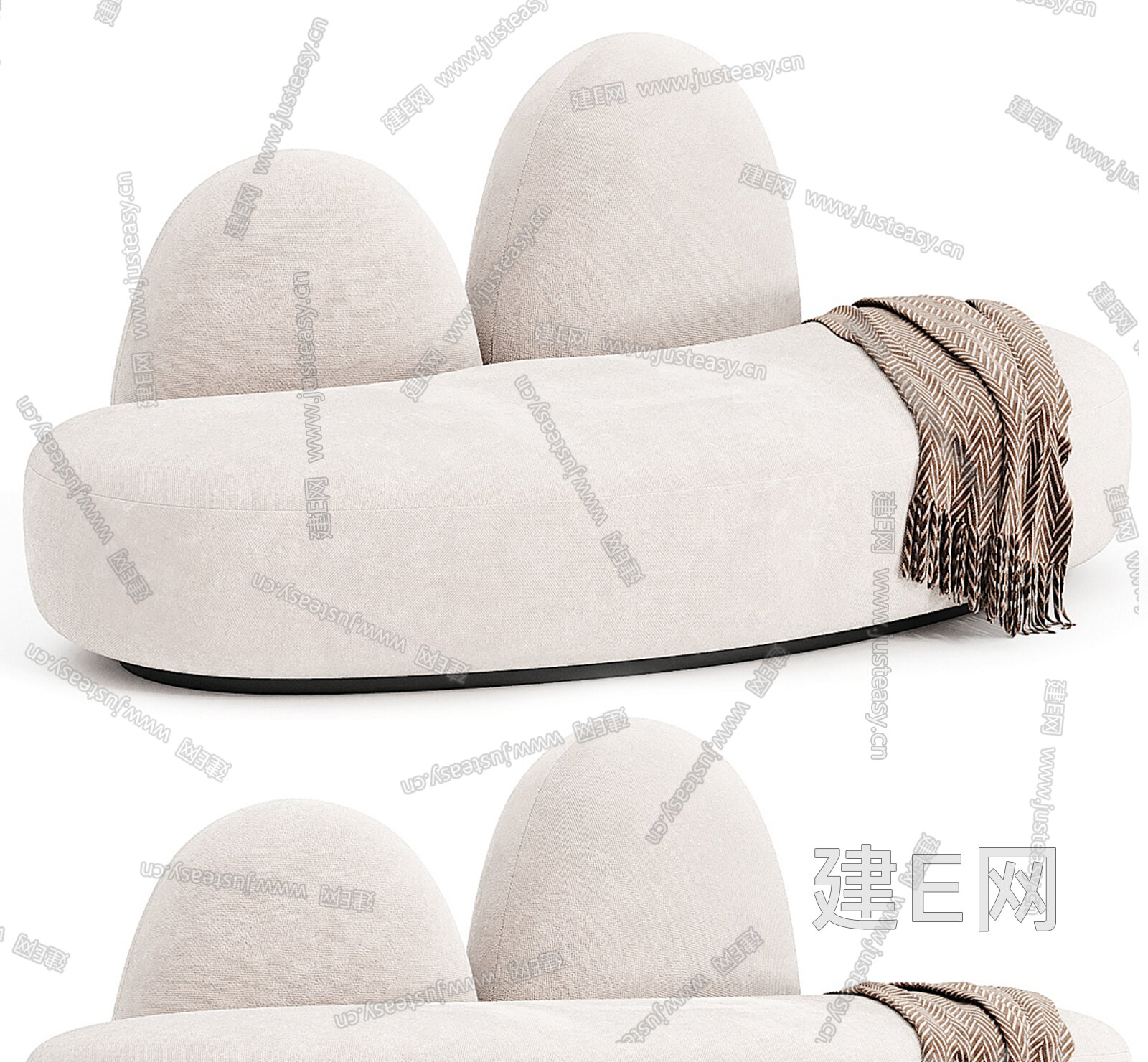 【现代弧形沙发3d模型】建e网现代弧形沙发3d模型下载 Id101996028 打造3d现代弧形沙发模型免费下载平台