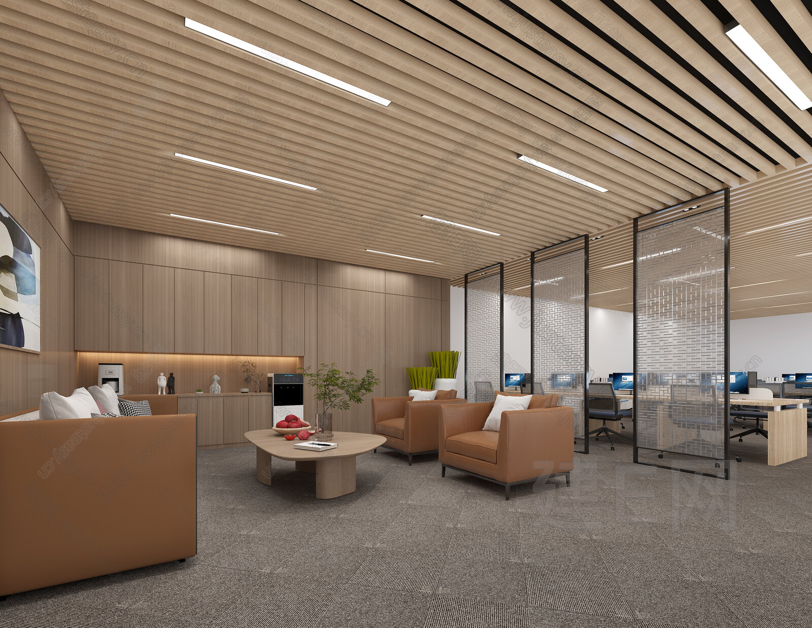 【现代办公接待区3d模型】建e网现代办公接待区3d模型下载 Id102454780 打造3d现代办公接待区模型免费下载平台