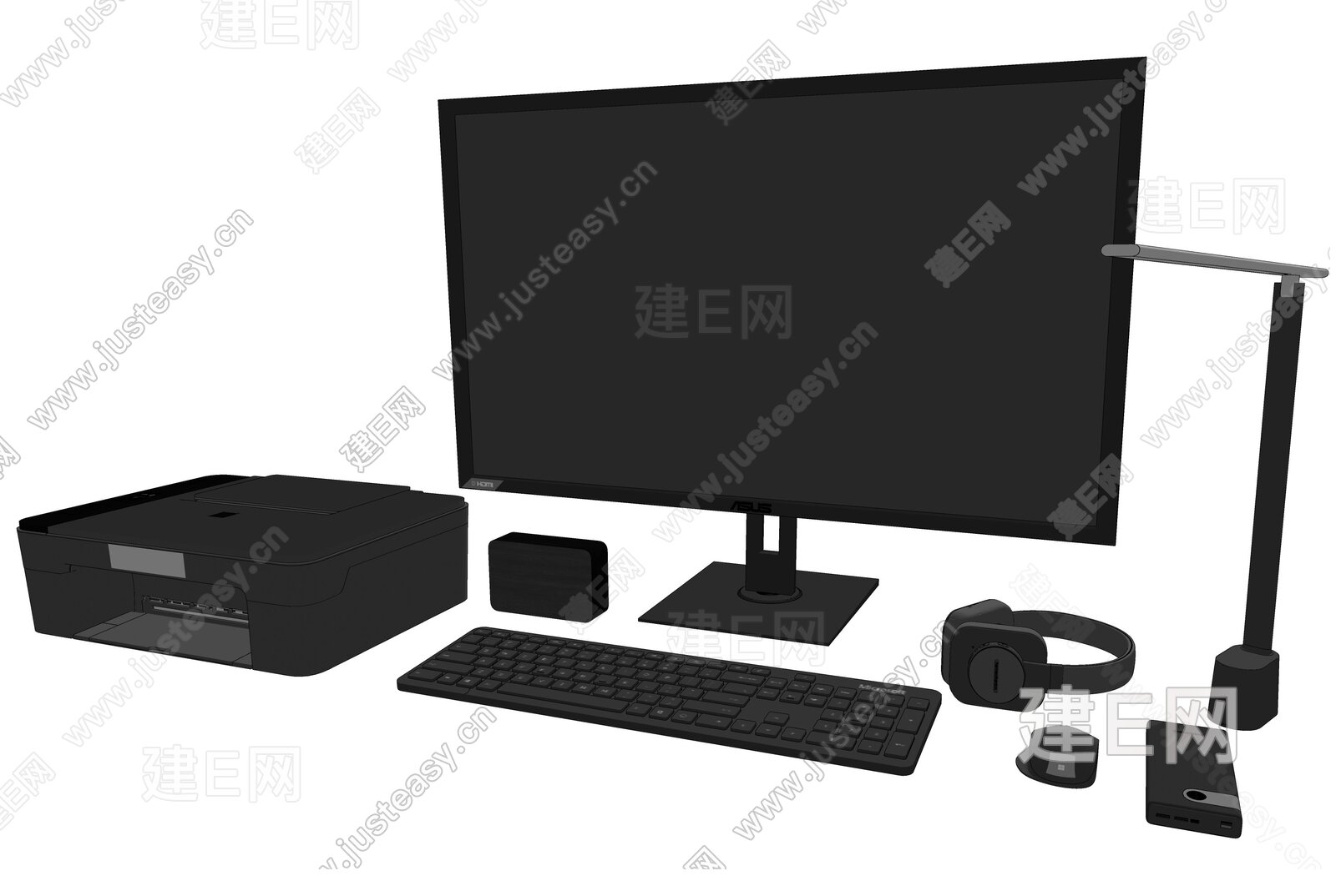 现代电脑SU模型下载[ID:101993931]_建E网SU模型库