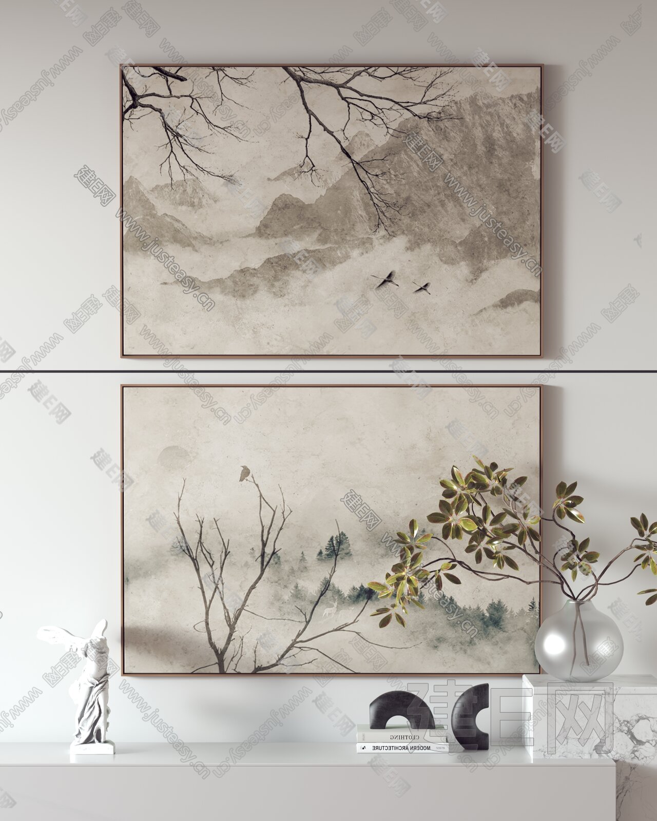 【侘寂风挂画装饰画3d模型】建e网侘寂风挂画装饰画3d模型下载 Id103568640 打造3d侘寂风挂画装饰画模型免费下载平台
