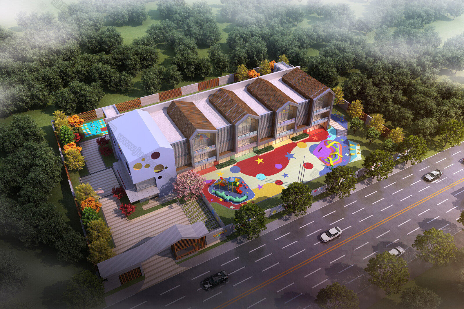 【现代幼儿园建筑3d模型】建e网现代幼儿园建筑3d模型下载 Id104224203 打造3d现代幼儿园建筑模型免费下载平台