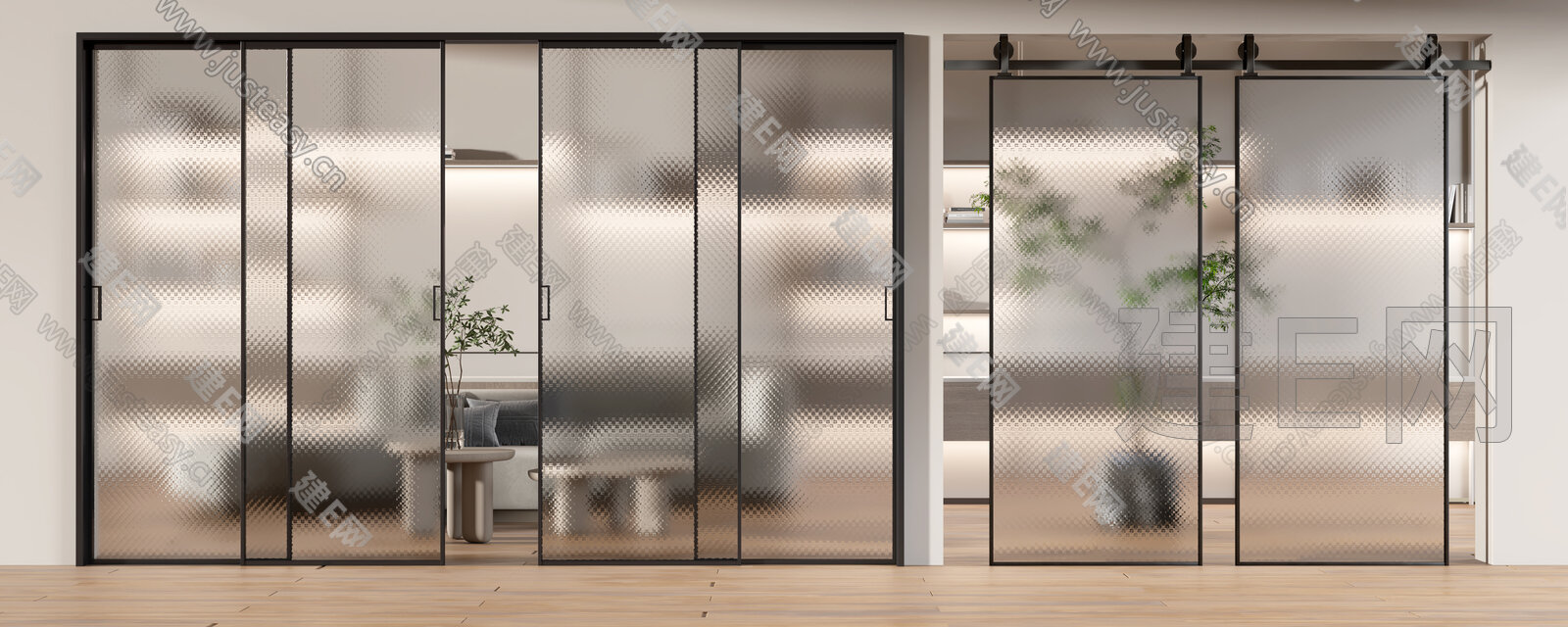 【现代玻璃移门3d模型】建e网现代玻璃移门3d模型下载 Id103962014 打造3d现代玻璃移门模型免费下载平台