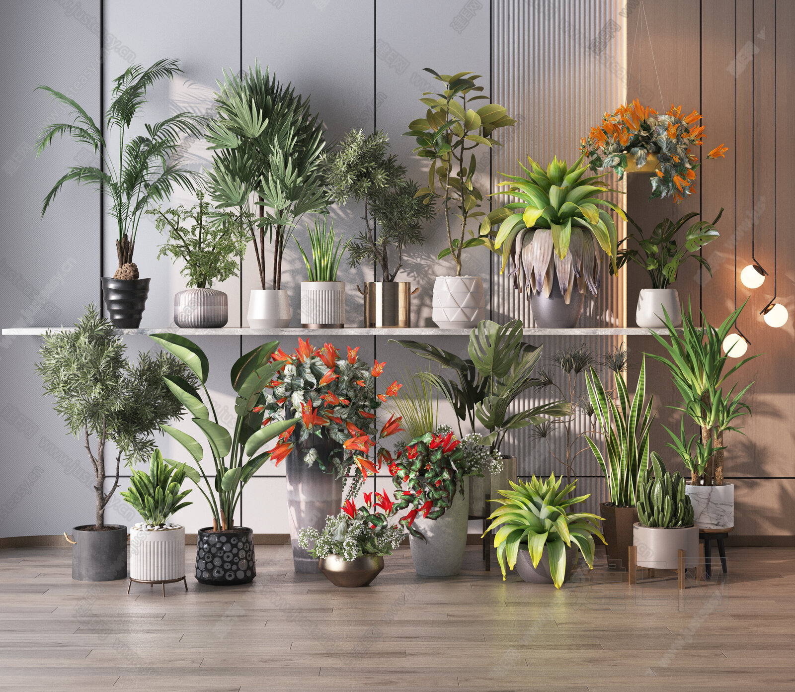 【现代绿植盆栽3d模型】建e网现代绿植盆栽3d模型下载 Id104551794 打造3d现代绿植盆栽模型免费下载平台