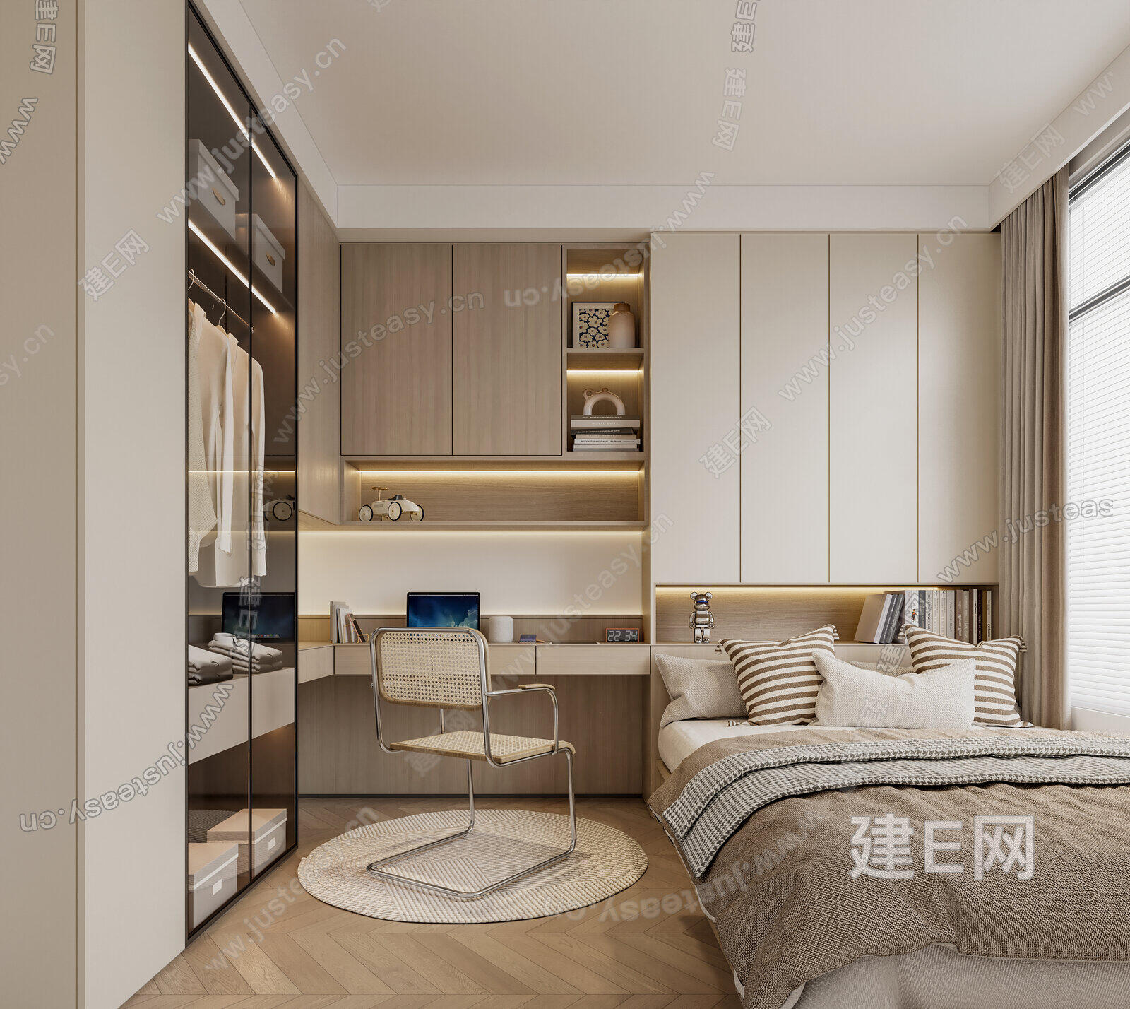 【现代榻榻米卧室3d模型】建e网现代榻榻米卧室3d模型下载 Id116938149 打造3d现代榻榻米卧室模型免费下载平台