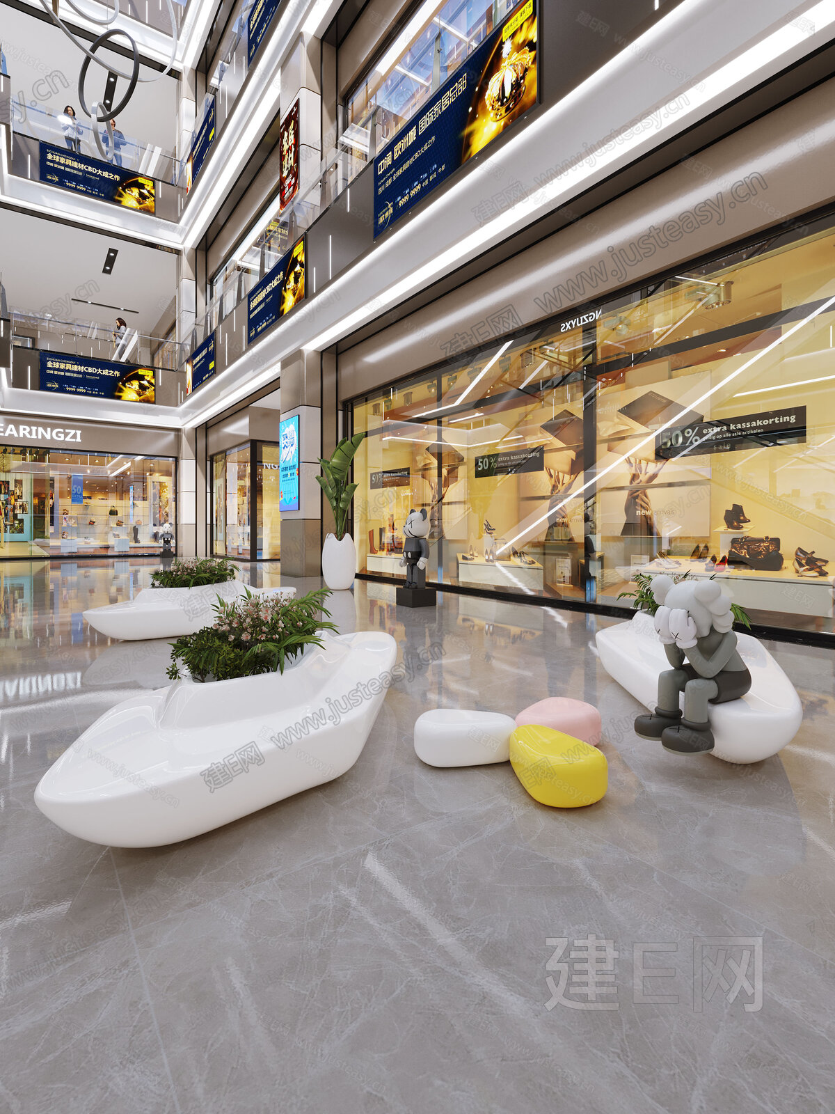 【现代商场3d模型】建e网现代商场3d模型下载 Id109466906 打造3d现代商场模型免费下载平台