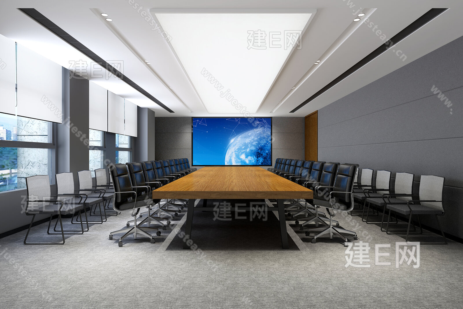 【现代公司会议室3d模型】建e网现代公司会议室3d模型下载 Id109598158 打造3d现代公司会议室模型免费下载平台
