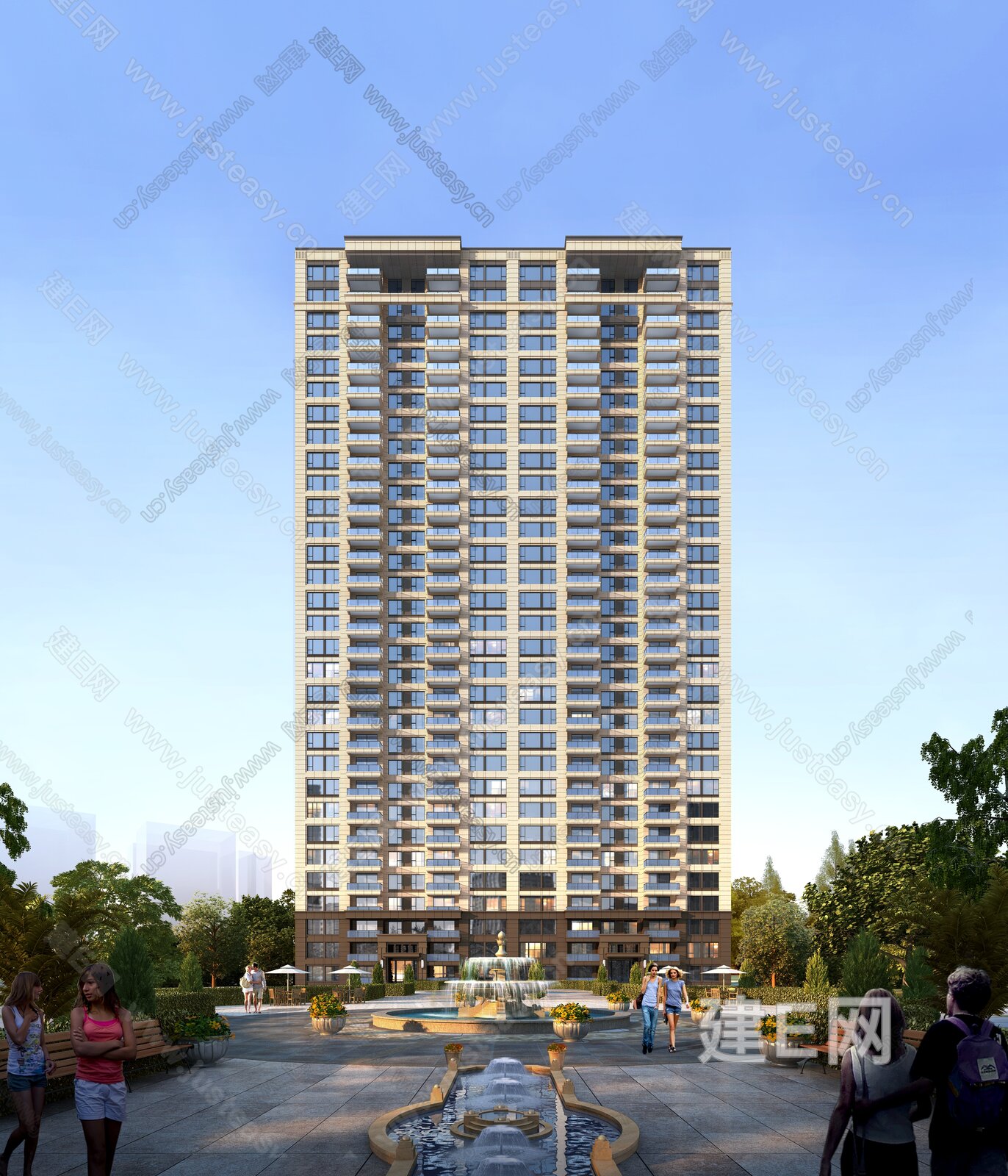 【现代住宅立面3d模型】建e网现代住宅立面3d模型下载 Id110843367 打造3d现代住宅立面模型免费下载平台