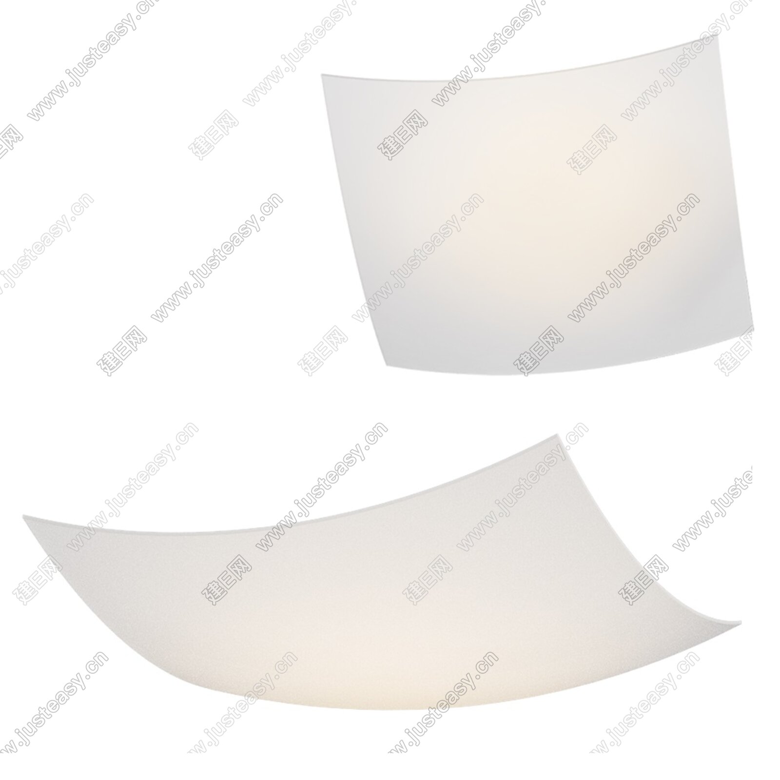 Quadra Ice 现代LED灯片吊灯 玻璃模型SU模型下载[ID:109202916]_建e网su模型