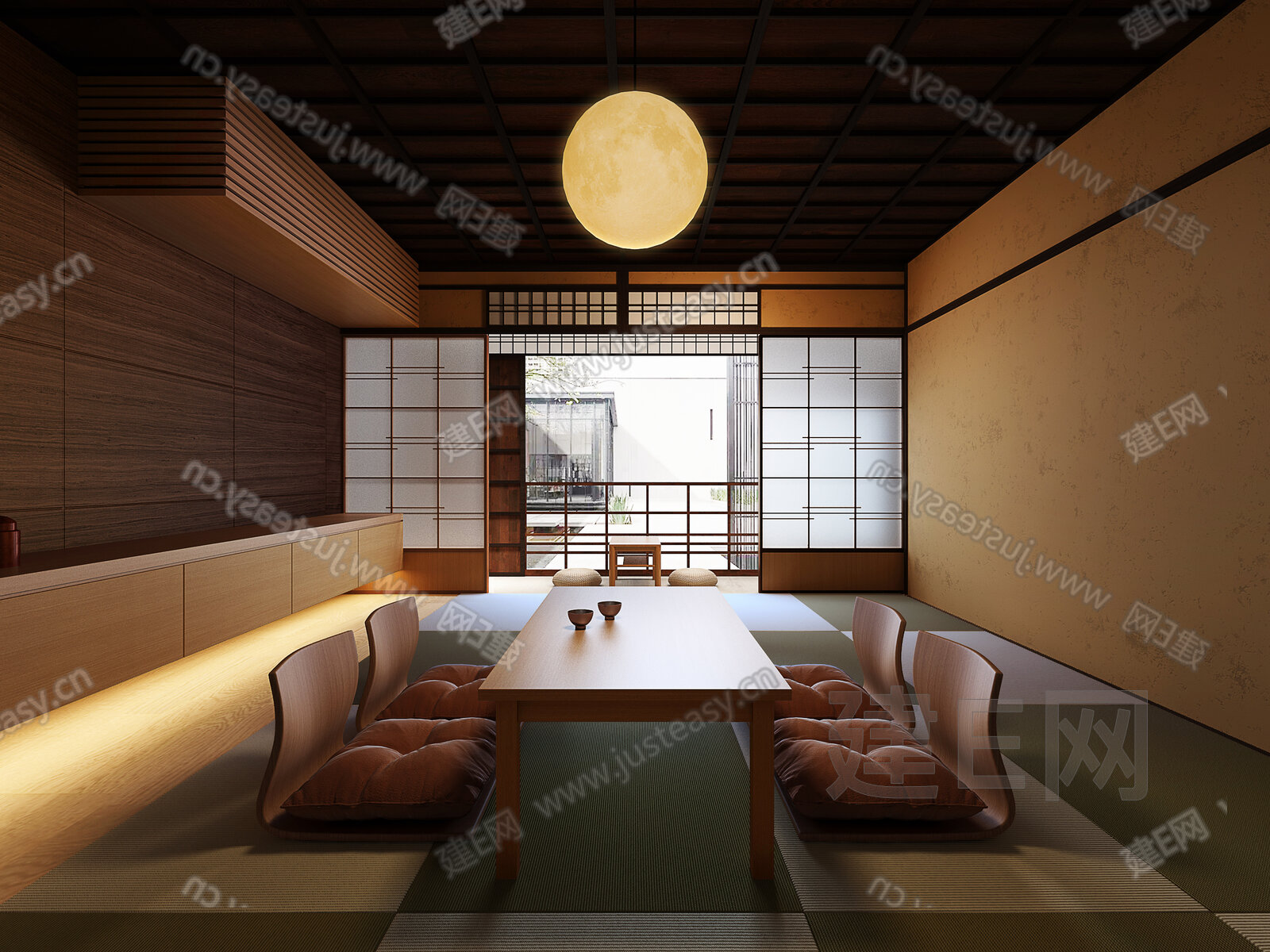【日式榻榻米茶室3d模型】建e网日式榻榻米茶室3d模型下载 Id111629740 打造3d日式榻榻米茶室模型免费下载平台