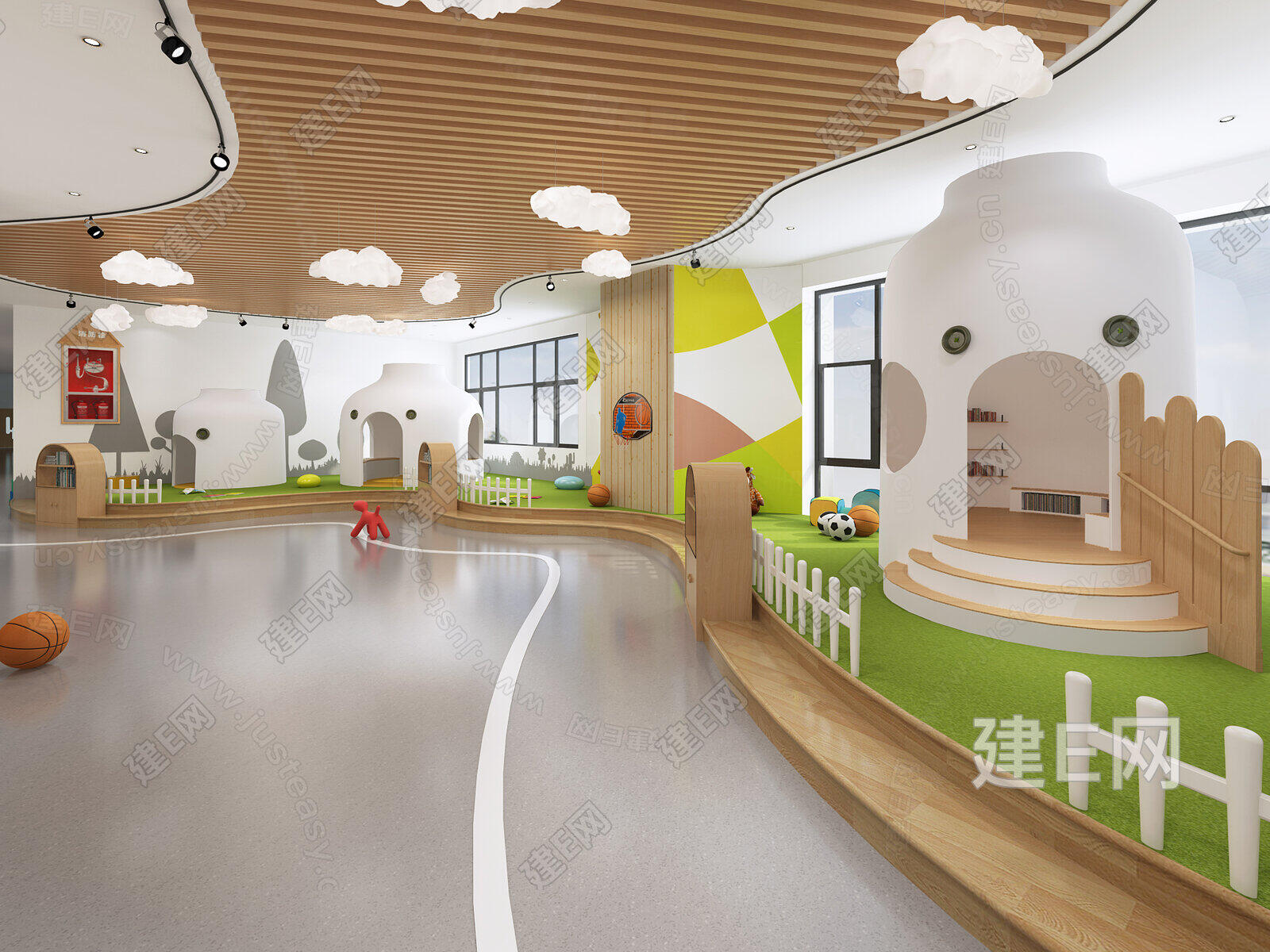 【现代幼儿园游戏区3d模型】建e网现代幼儿园游戏区3d模型下载 Id111564078 打造3d现代幼儿园游戏区模型免费下载平台