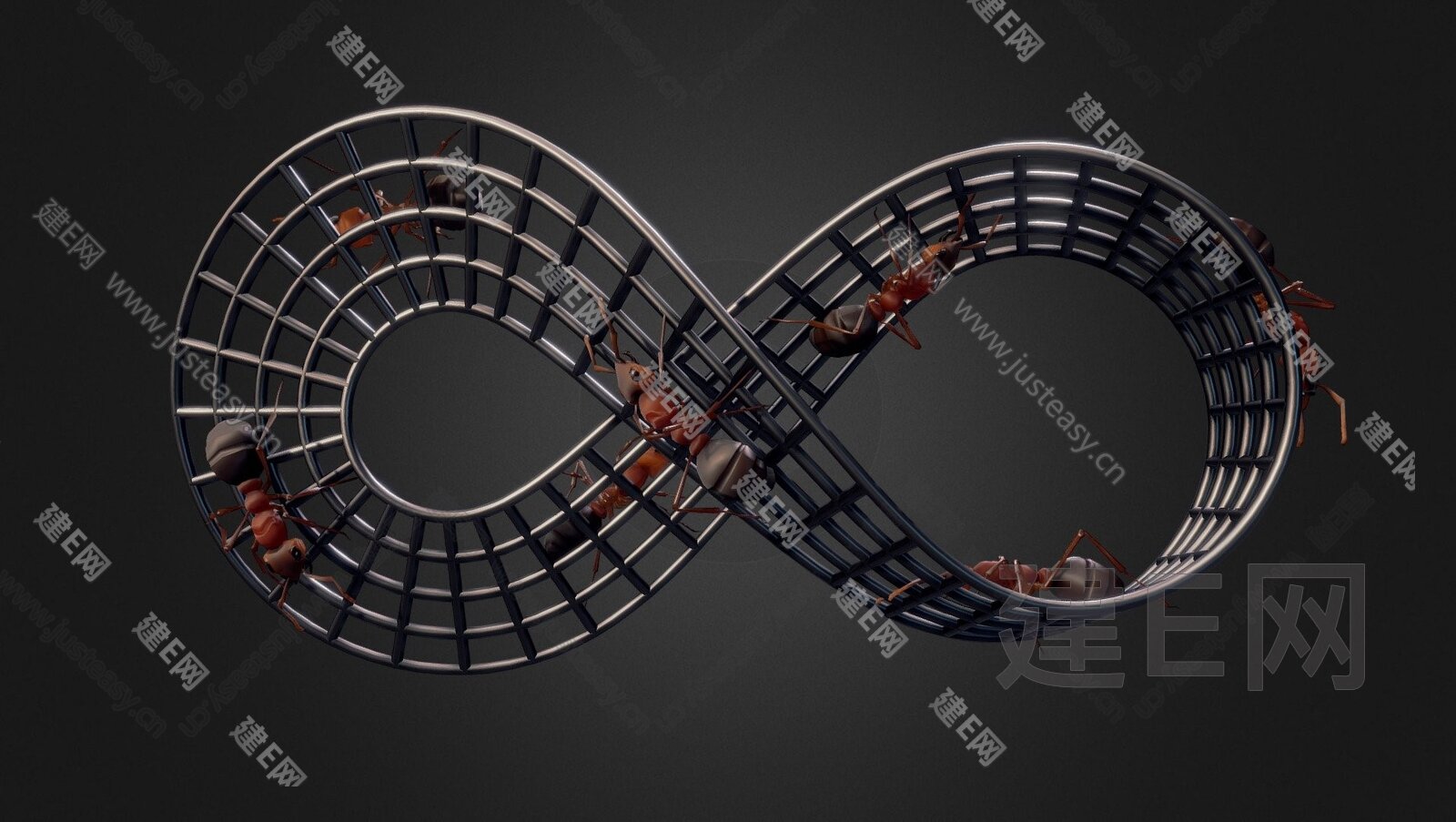 现代莫比乌斯环模型SU模型下载[ID:110185736]_建e网su模型