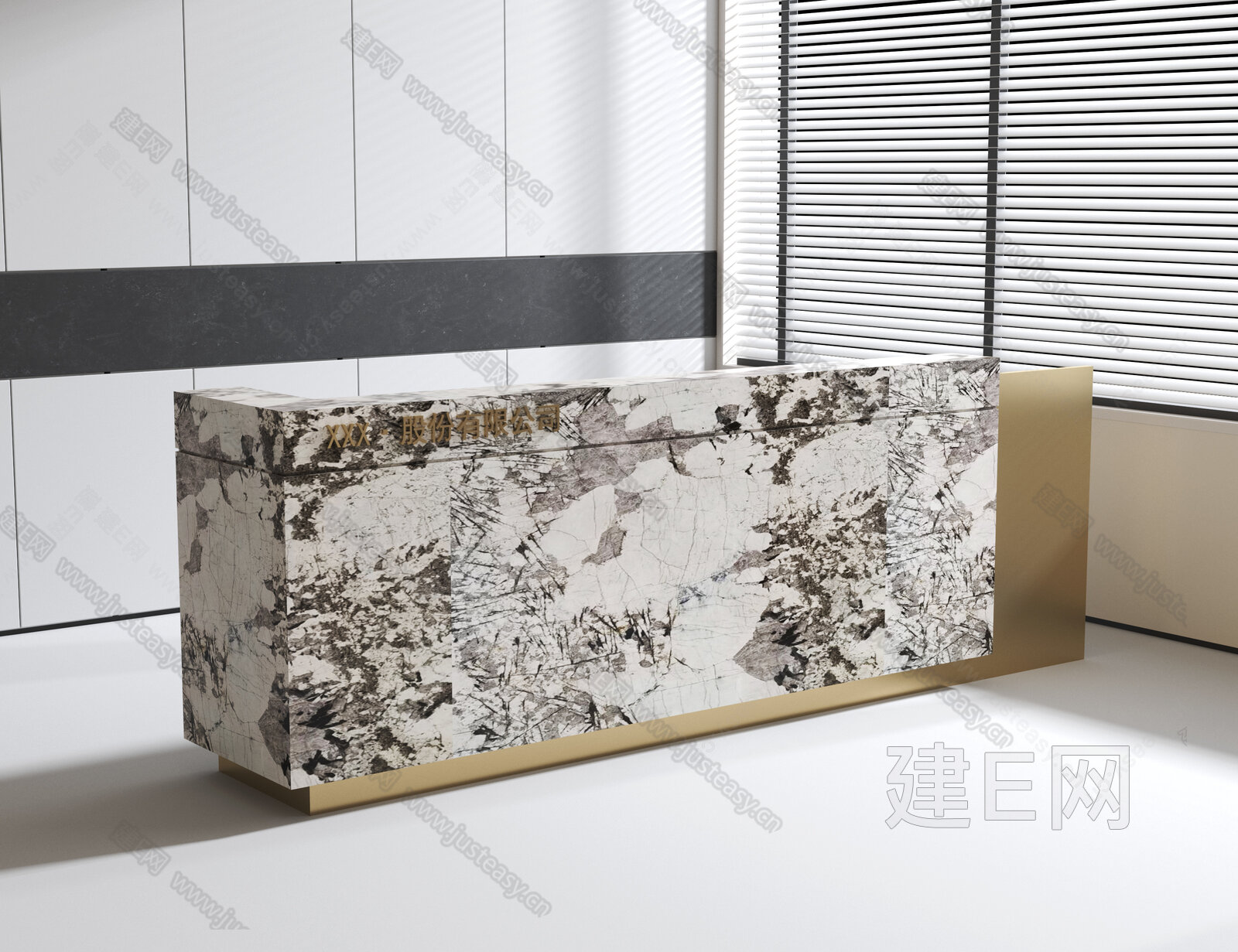 【现代接待台3d模型】建e网现代接待台3d模型下载 Id112088323 打造3d现代接待台模型免费下载平台