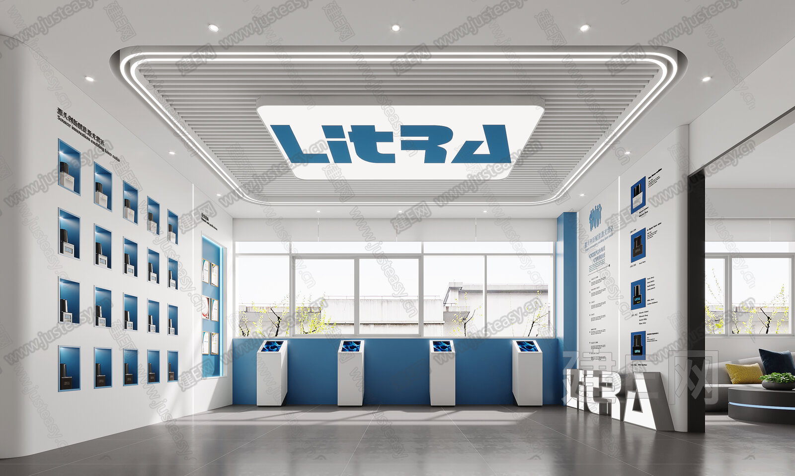 【现代展厅3d模型】建e网现代展厅3d模型下载 Id111760824 打造3d现代展厅模型免费下载平台