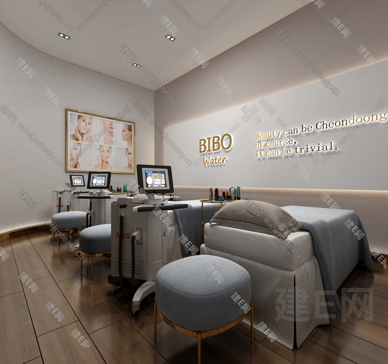 【现代美容spa店包厢3d模型3d模型】建e网现代美容spa店包厢3d模型3d模型下载 Id112481667 打造3d现代美容spa店