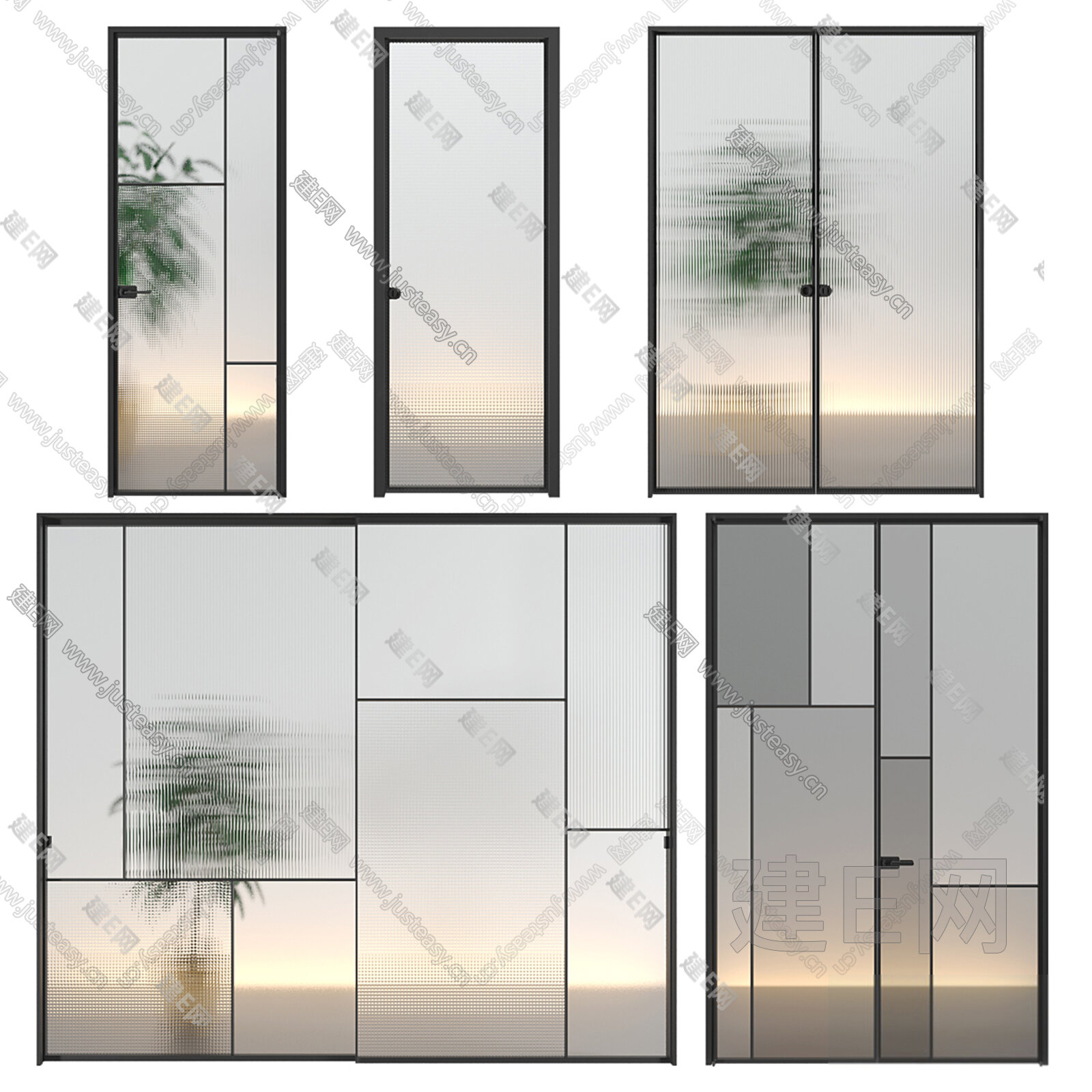 【现代玻璃门3d模型】建e网现代玻璃门3d模型下载 Id112219578 打造3d现代玻璃门模型免费下载平台
