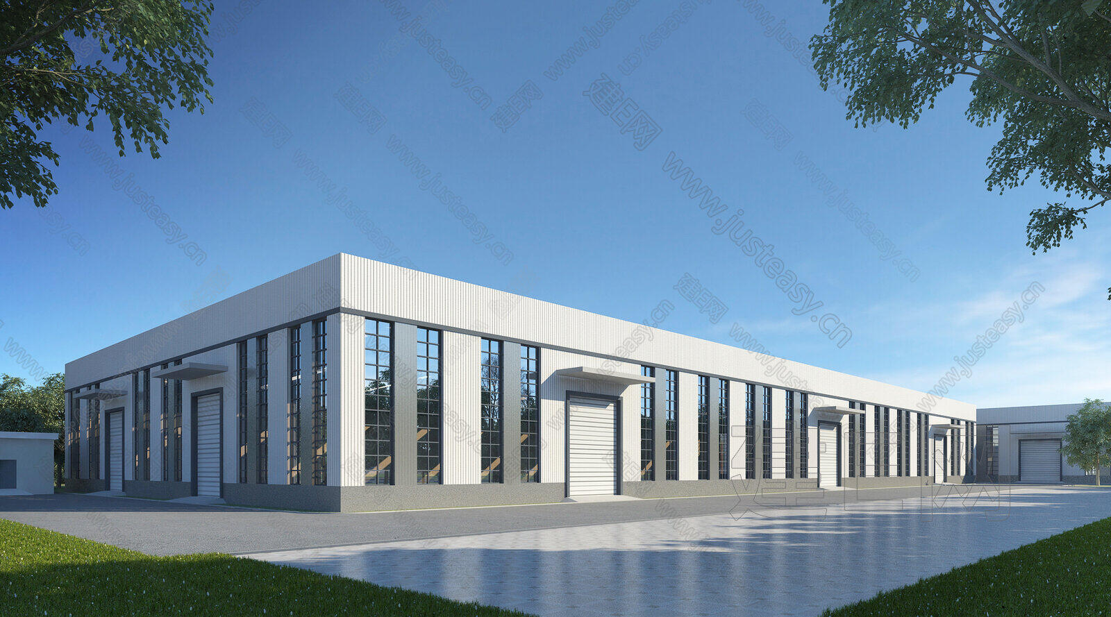 【现代厂房3d模型】建e网现代厂房3d模型下载 Id113006079 打造3d现代厂房模型免费下载平台