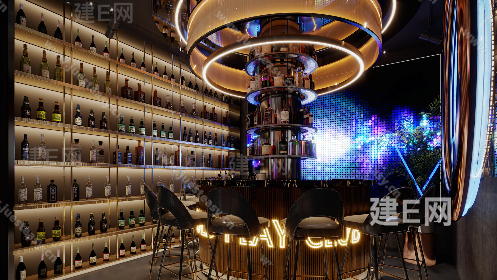 【现代酒吧3d模型】建e网现代酒吧3d模型下载 Id113136925 打造3d现代酒吧模型免费下载平台