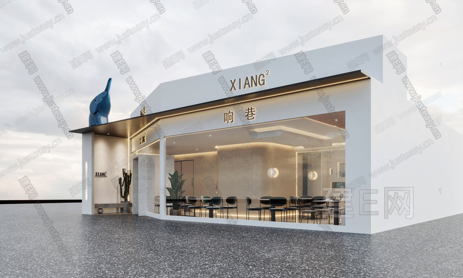 【现代西餐厅门头3d模型】建e网现代西餐厅门头3d模型下载 Id112940454 打造3d现代西餐厅门头模型免费下载平台