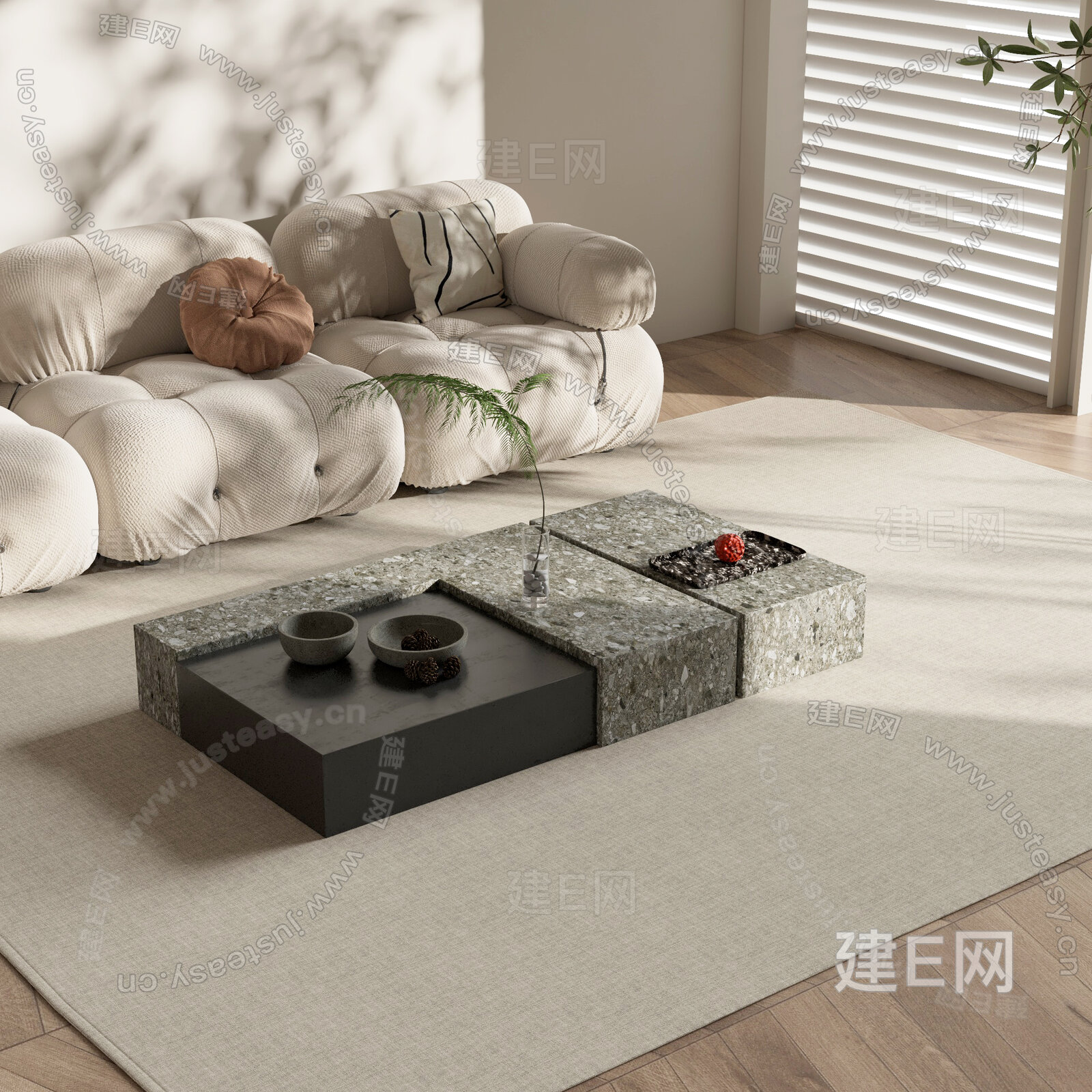 【现代茶几3d模型】建e网现代茶几3d模型下载 Id105665654 打造3d现代茶几模型免费下载平台